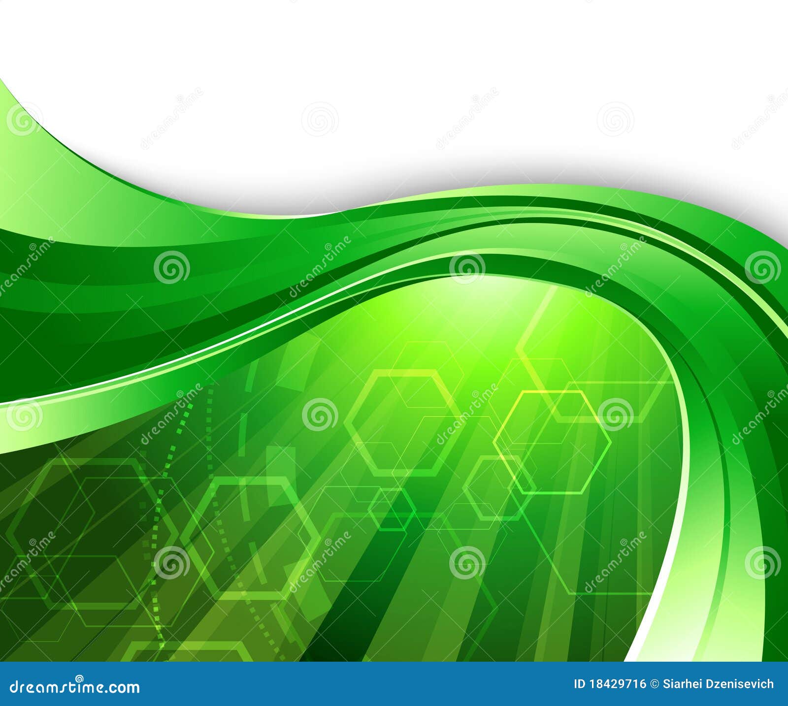 Bright Green Technology Background Stock Vector - Illustration of curve ...