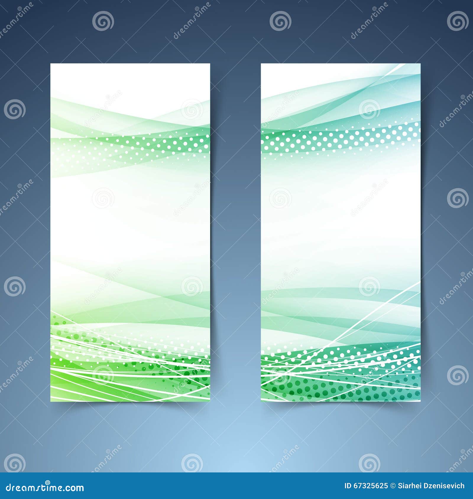 Bright Green Vertical Web Banner Collection Stock Vector - Illustration ...