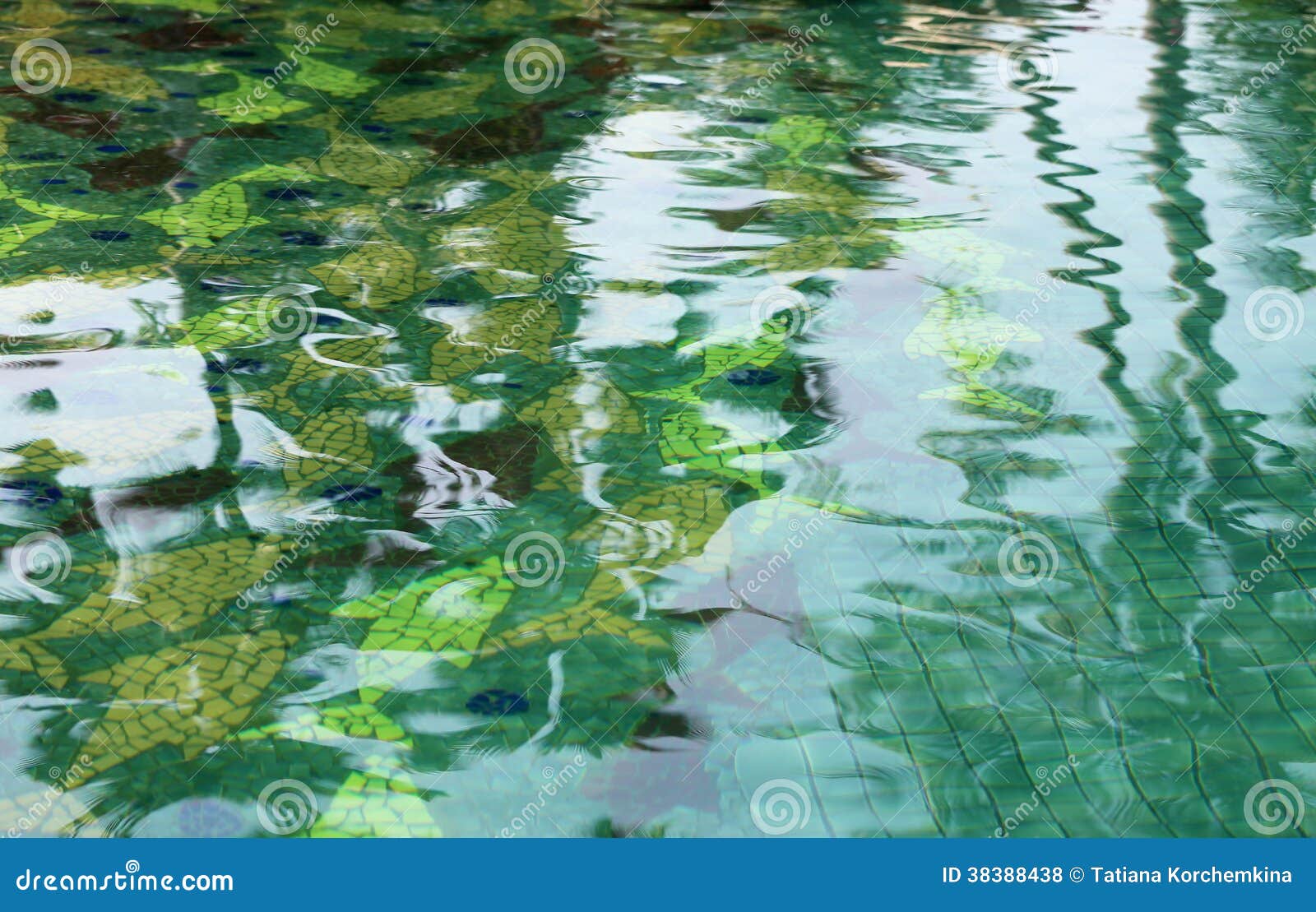Bright Green Water in the Pool Stock Photo - Image of reflection ...