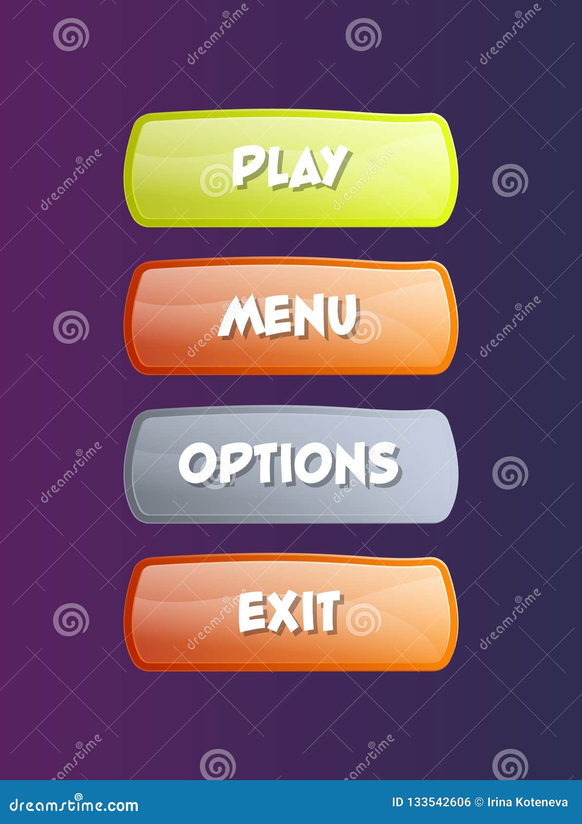 Bright GUI Design Isolated Set Stock Illustration - Illustration of ...