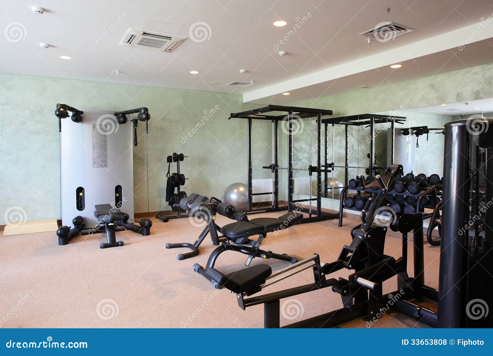 Bright Gym with a Lot of Windows Stock Photo - Image of interior ...