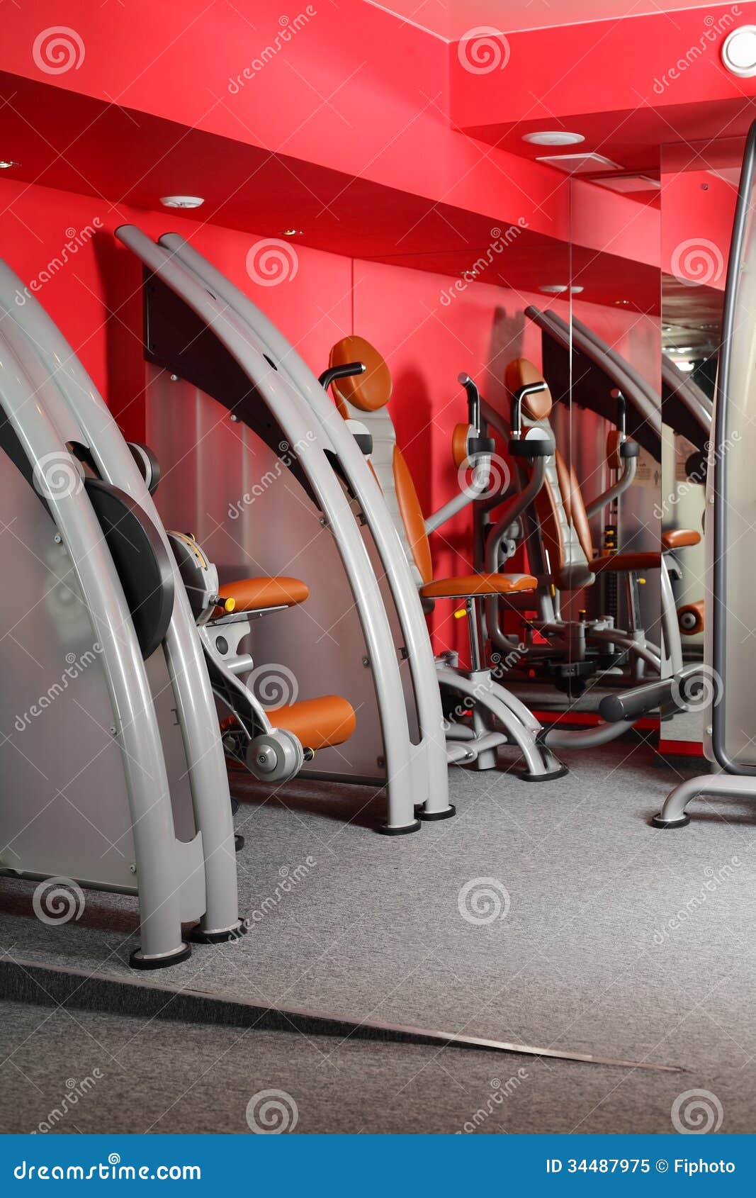 Bright Gym with a Lot of Windows Stock Image - Image of apparatus ...