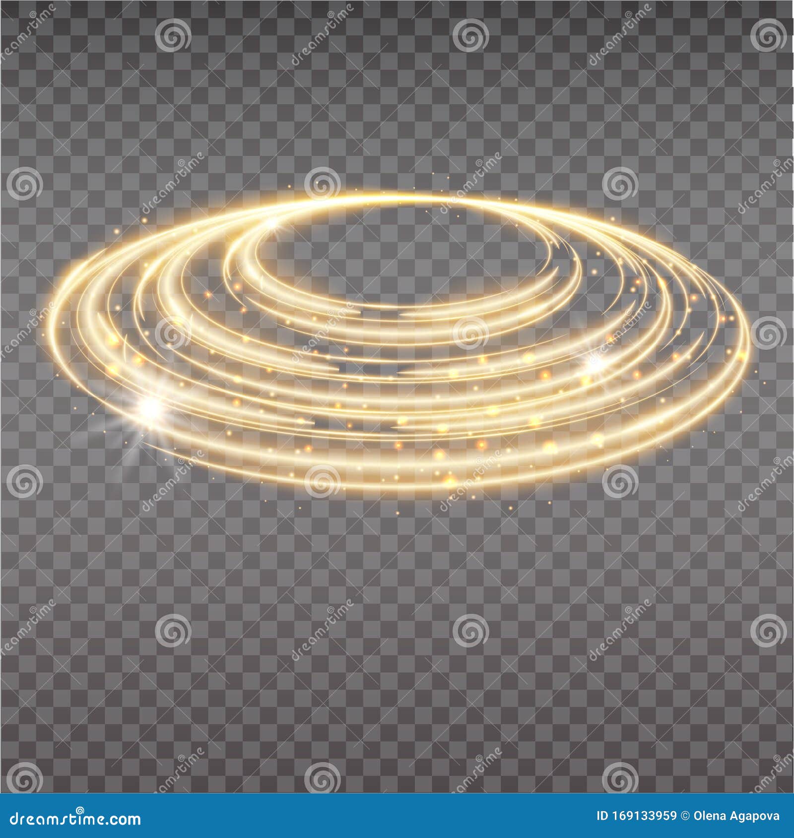 Bright Halo. Abstract Glowing Circles. Light Optical Effect Halo on ...