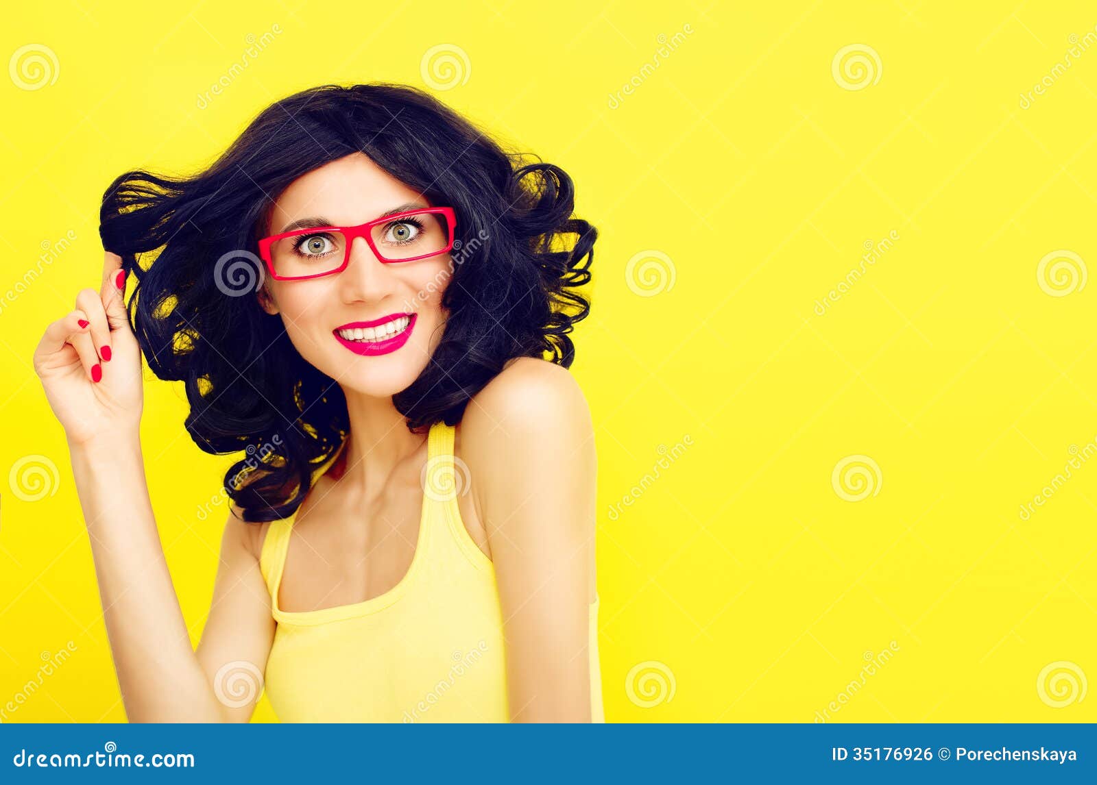 Bright happy girls stock photo. Image of colorful, glamor - 35176926