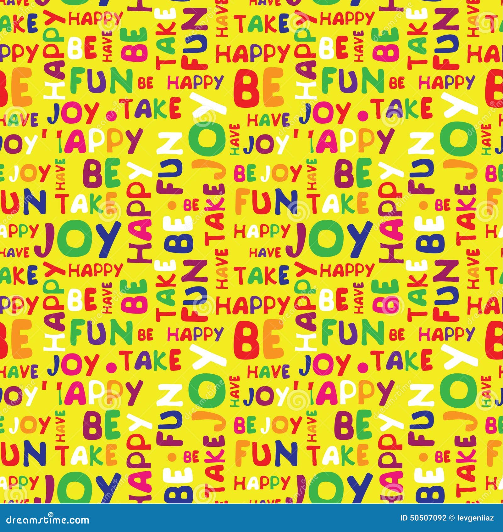 Bright Happy Seamless Pattern Stock Vector - Illustration of seamless ...