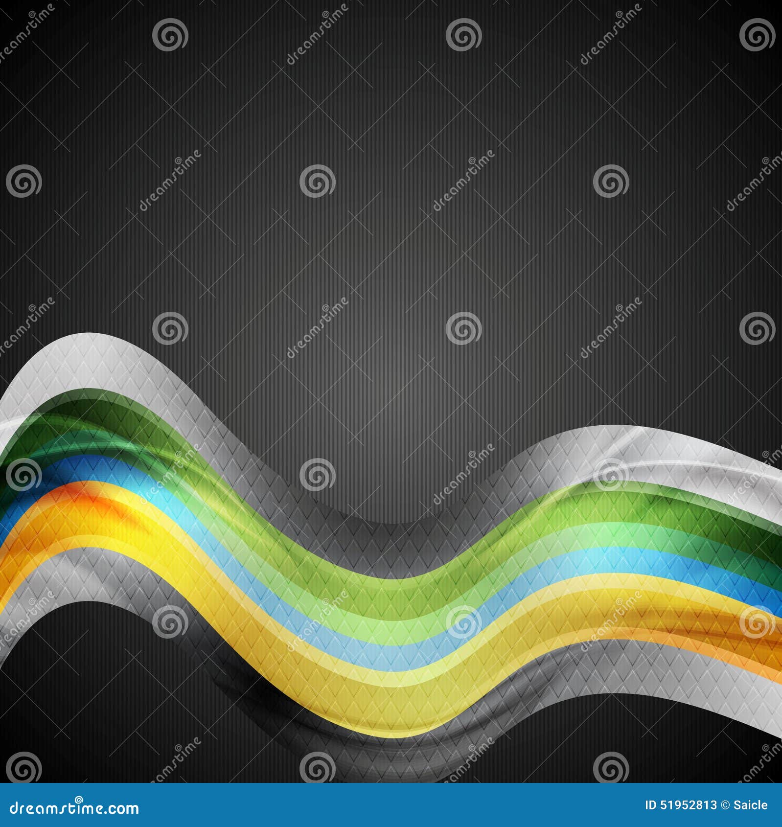 Bright Hi-tech Waves Vector Background Stock Vector - Illustration of ...