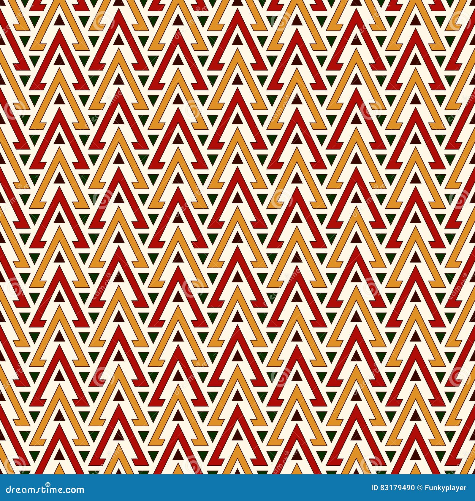 Bright Hollow and Solid Triangles on White Background. Repeated Figures ...