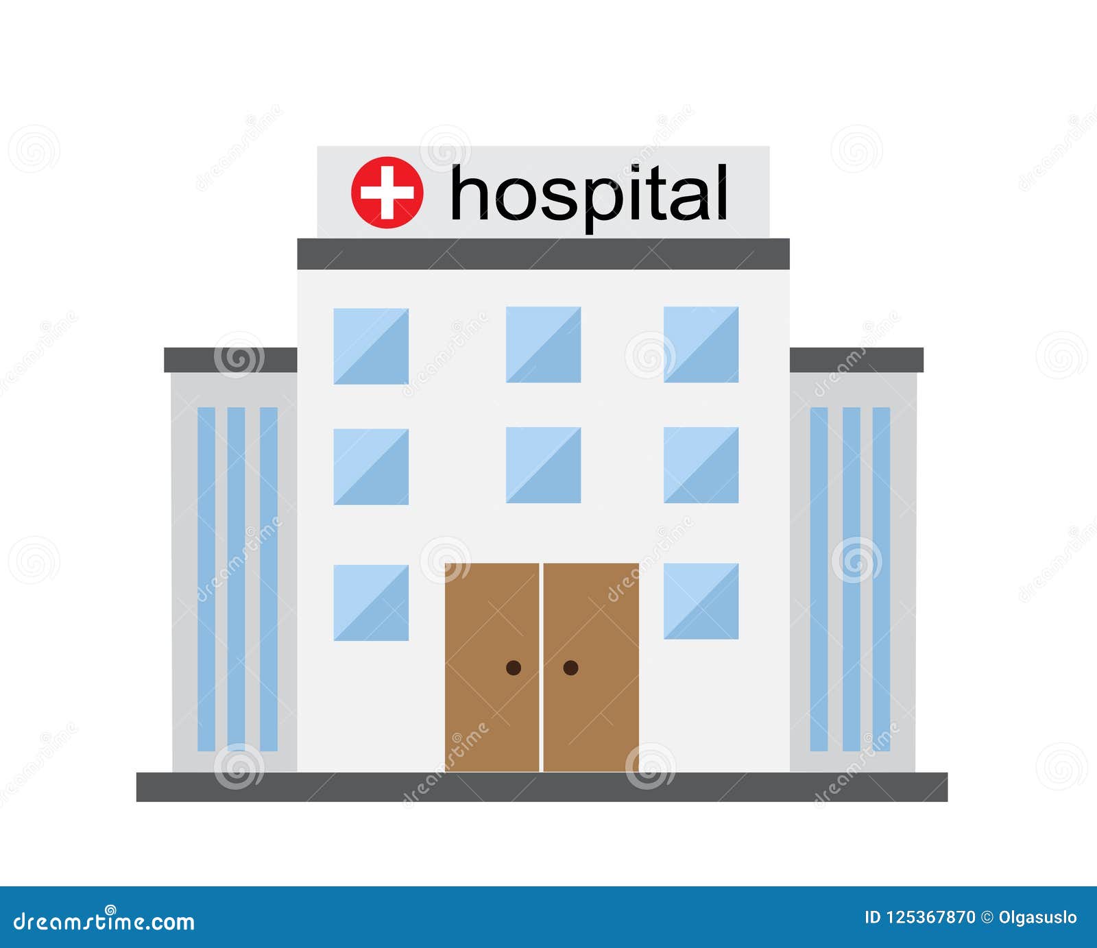 Bright hospital building stock vector. Illustration of construction ... Bright hospital building stock vector. Illustration of construction ...