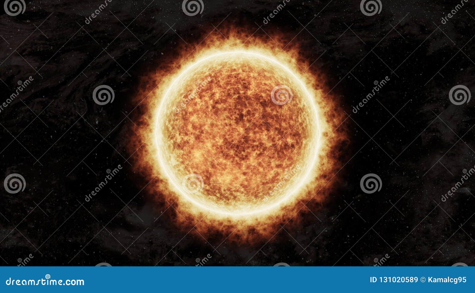 Bright and Hot Orange Sun in Space Stock Illustration - Illustration of ...