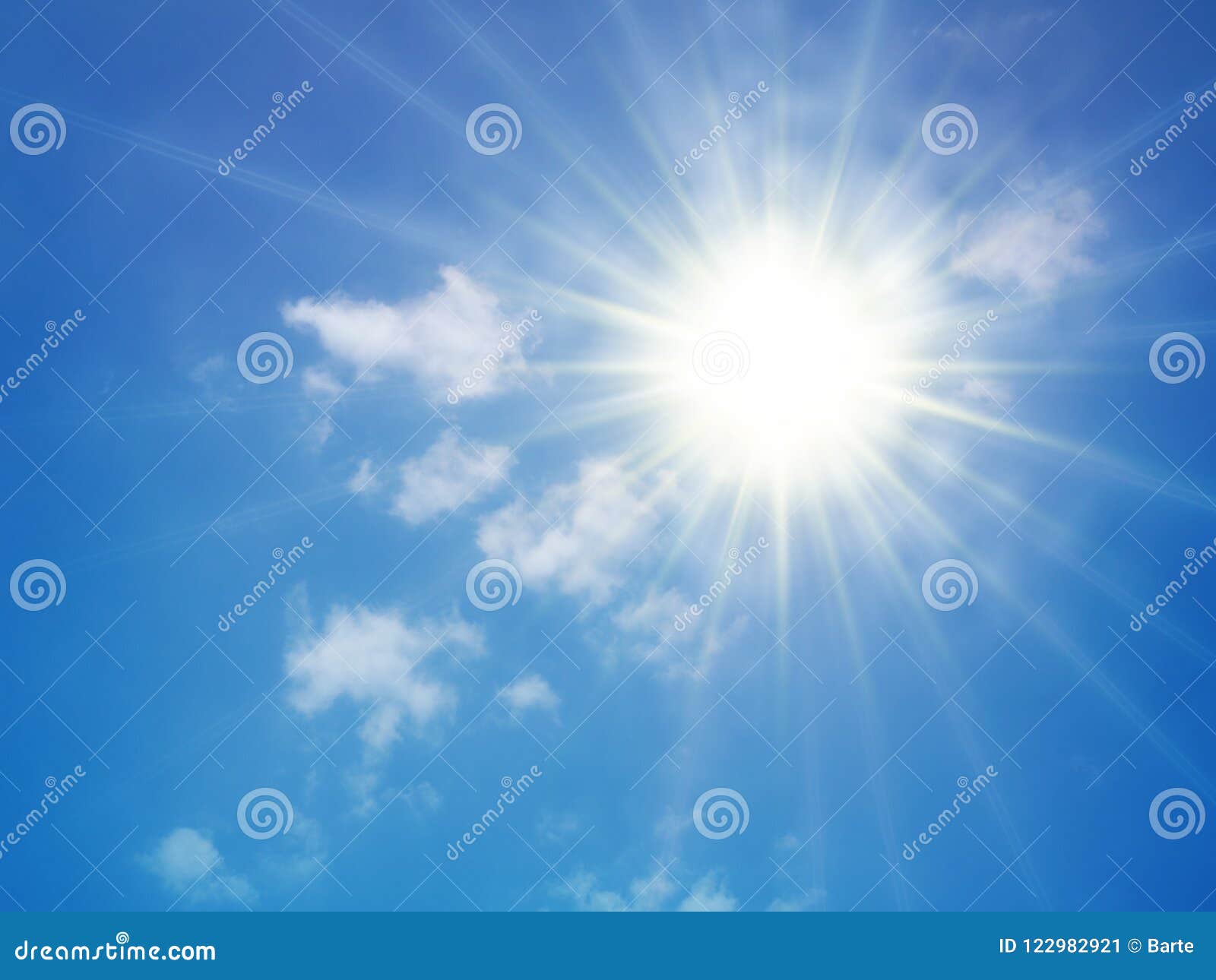 Bright Hot Sun on Summer Sky Stock Image - Image of beautiful, light ...