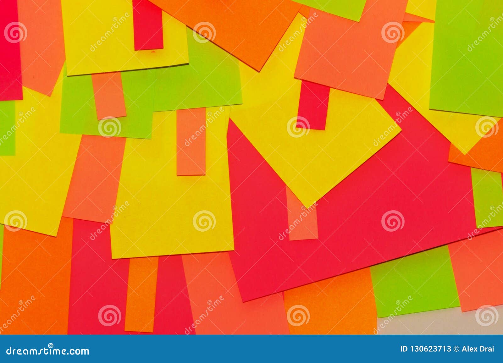 Bright Hue Multi-colored Stickers on the Office White Board ...