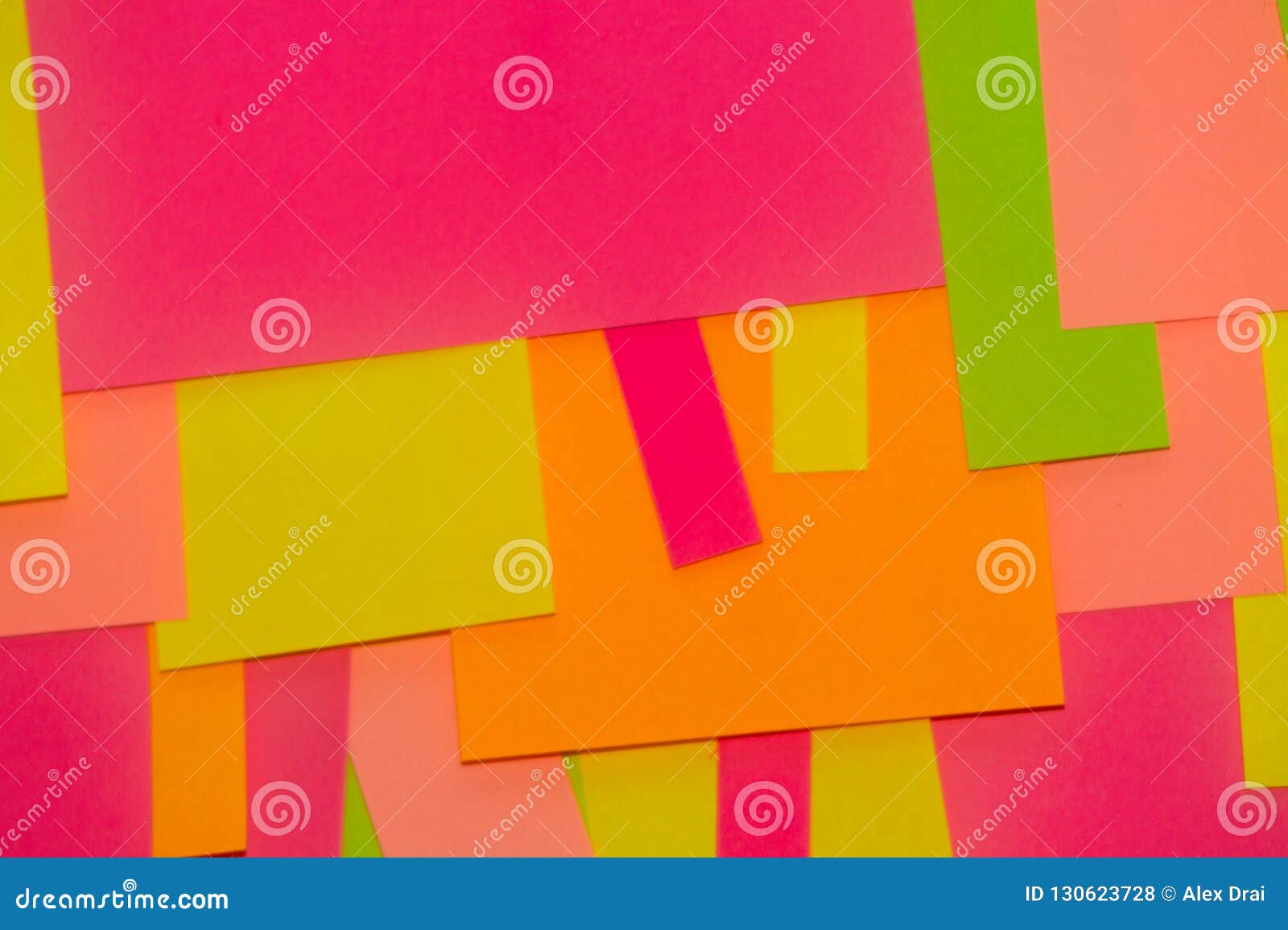 Bright Hue Multi-colored Stickers on the Office White Board ...