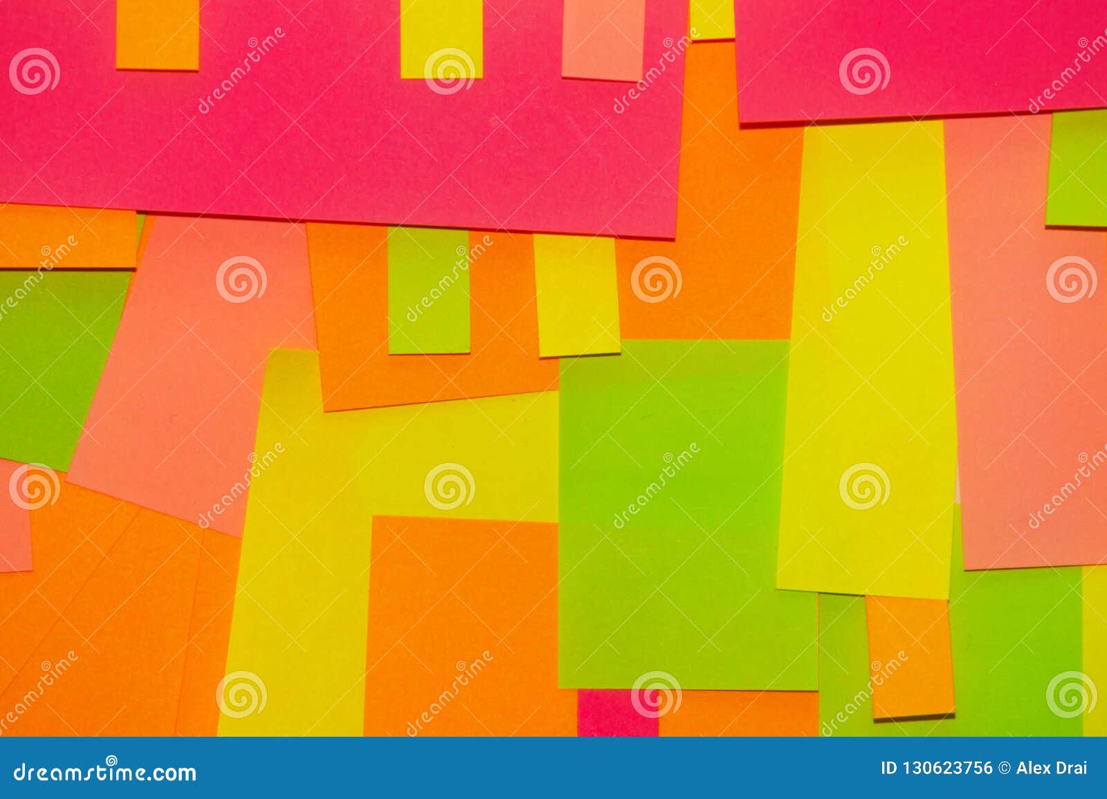 Bright Hue Multi-colored Stickers on the Office White Board ...
