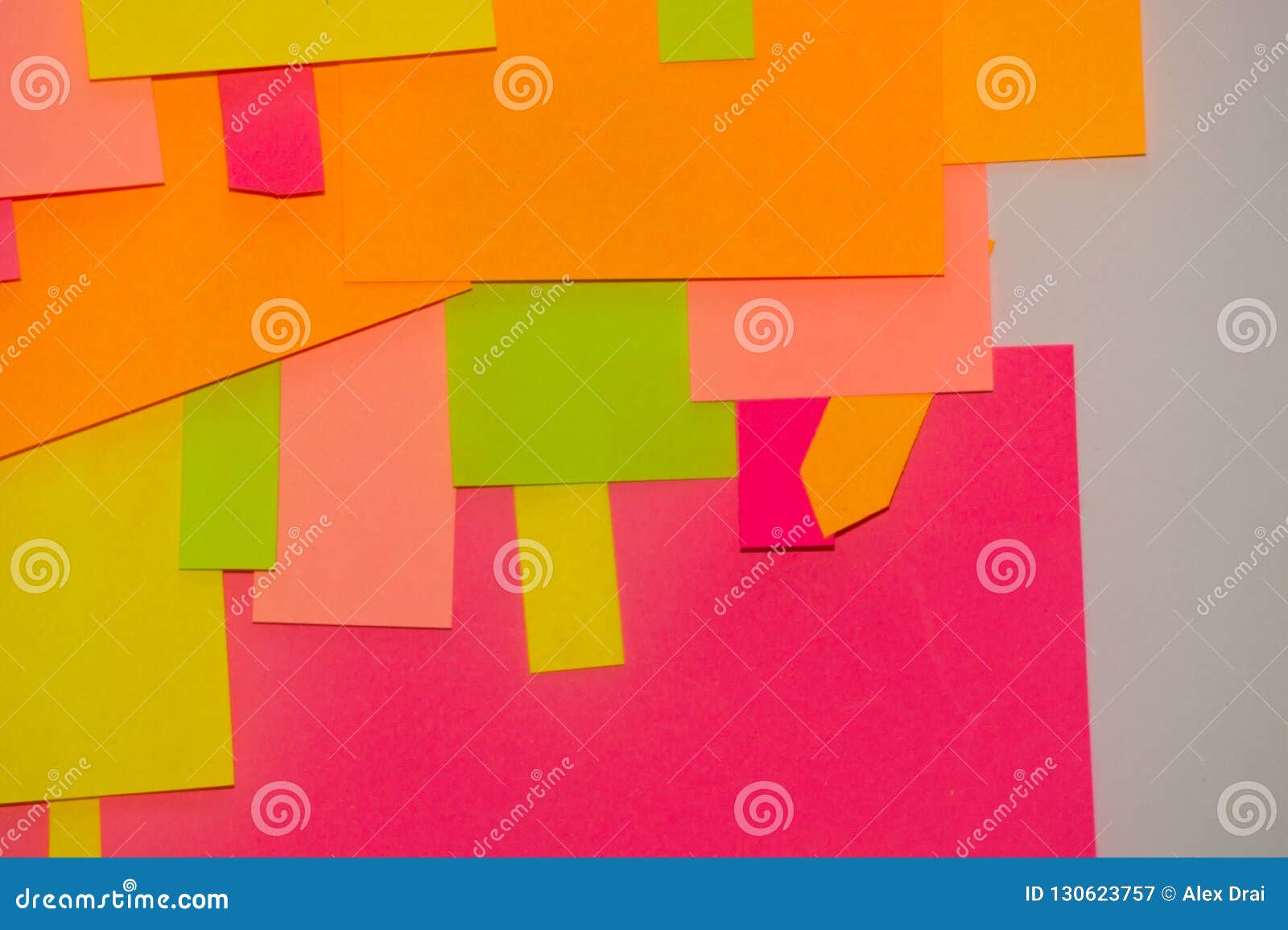Bright Hue Multi-colored Stickers on the Office White Board ...