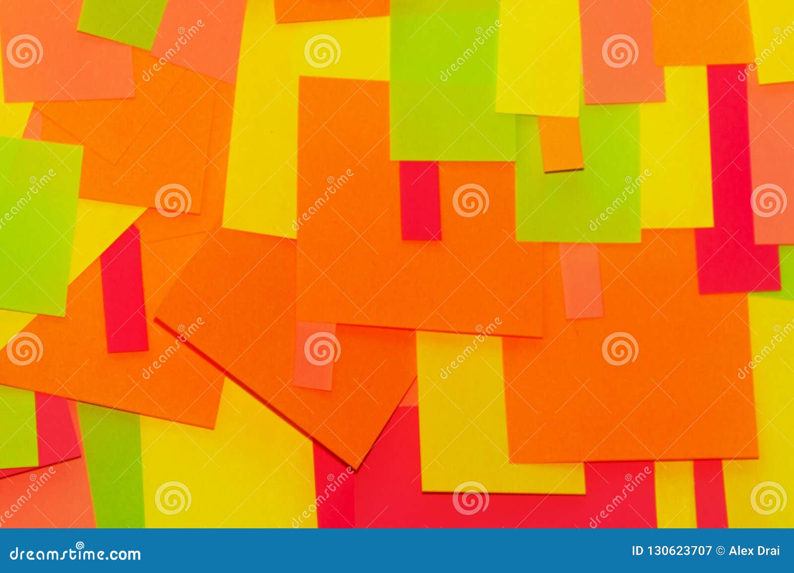 Bright Hue Multi-colored Stickers on the Office White Board ...
