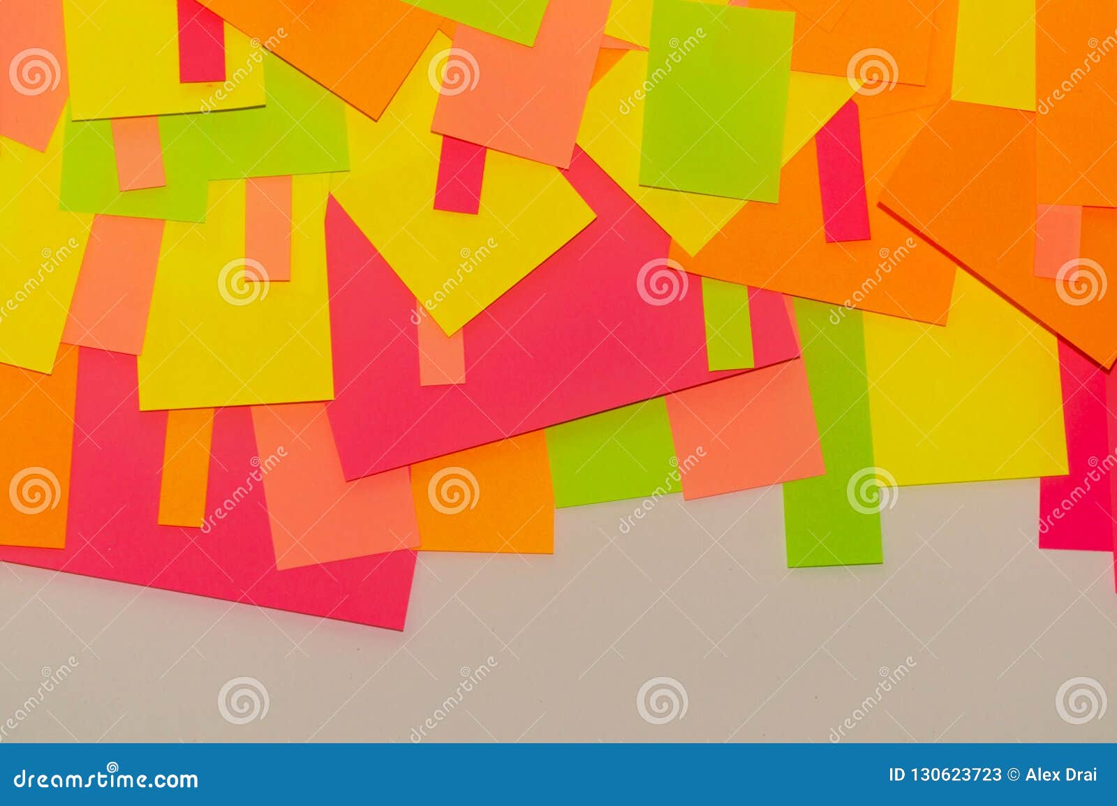 Bright Hue Multi-colored Stickers on the Office White Board ...