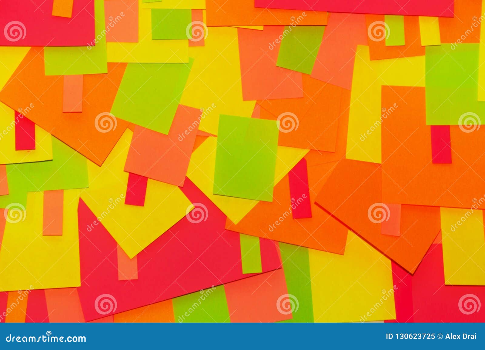 Bright Hue Multi-colored Stickers on the Office White Board ...