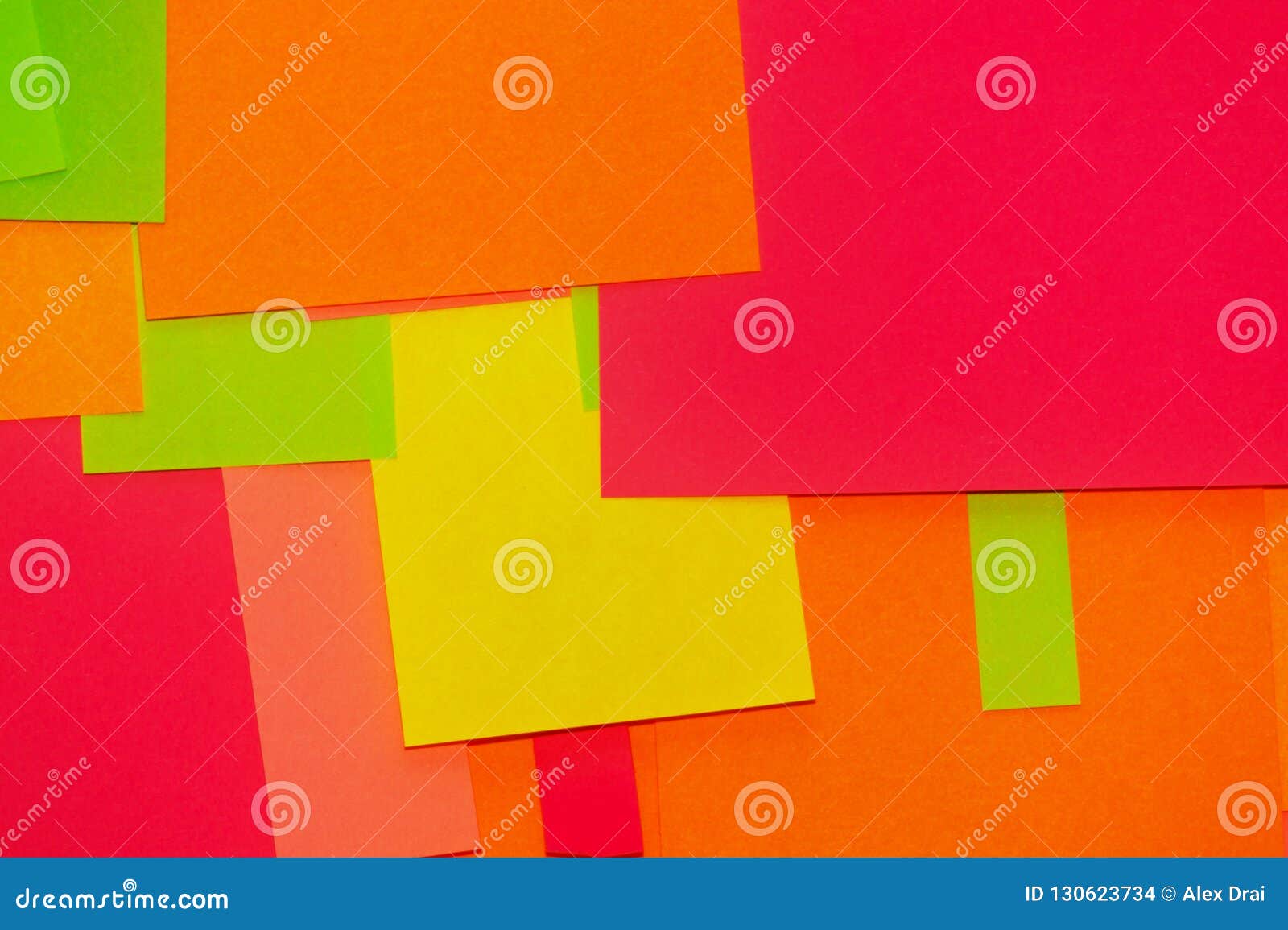 Bright Hue Multi-colored Stickers on the Office White Board ...