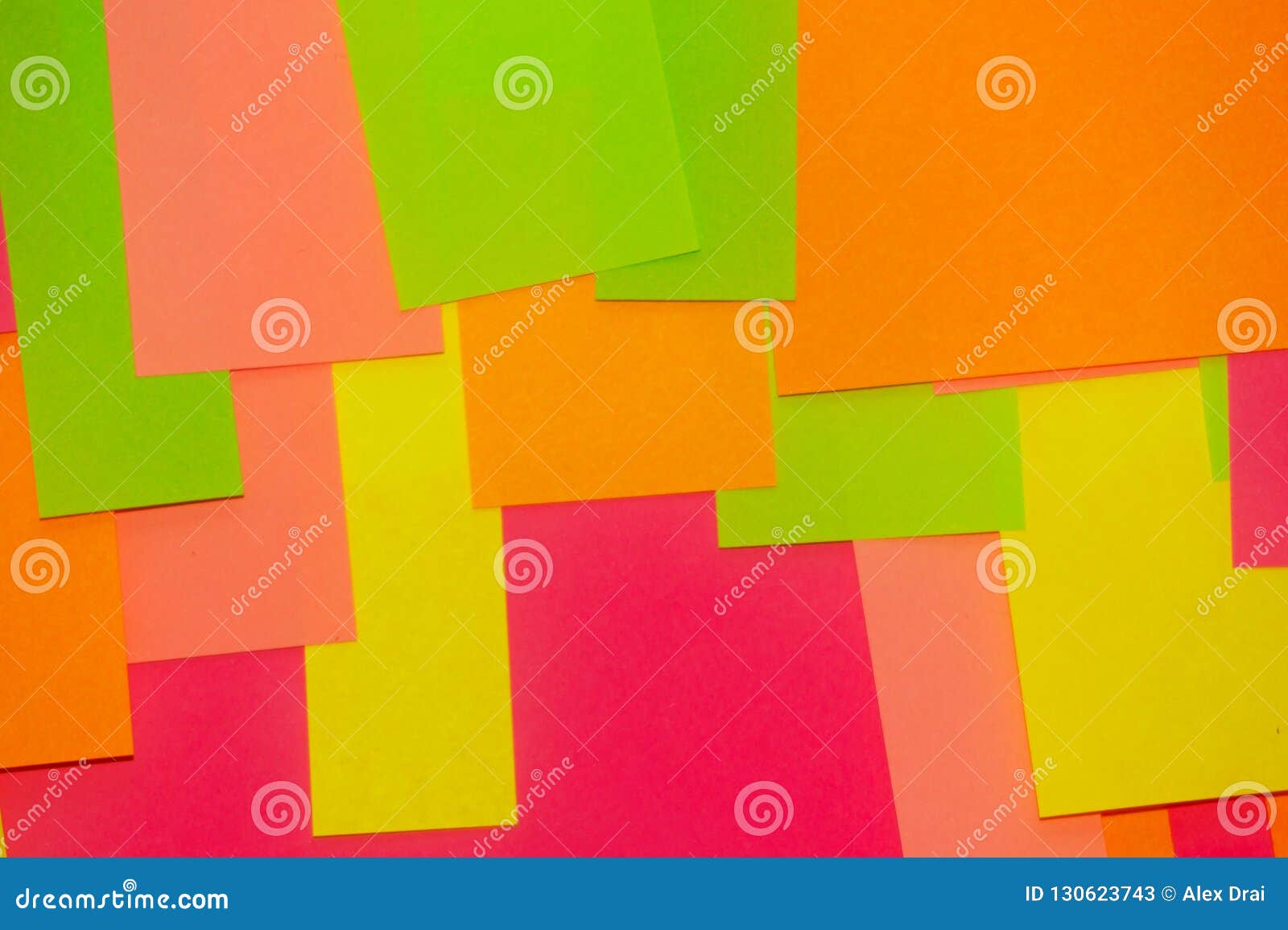 Bright Hue Multi-colored Stickers on the Office White Board ...
