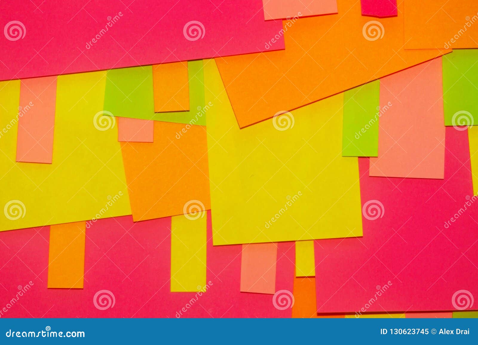 Bright Hue Multi-colored Stickers on the Office White Board ...