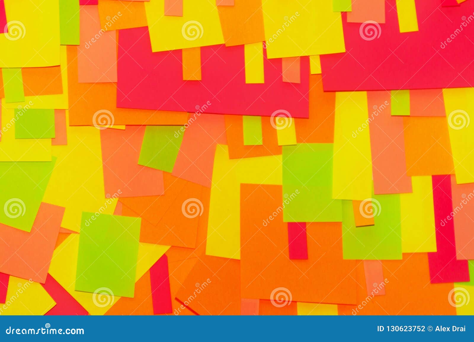 Bright Hue Multi-colored Stickers on the Office White Board ...