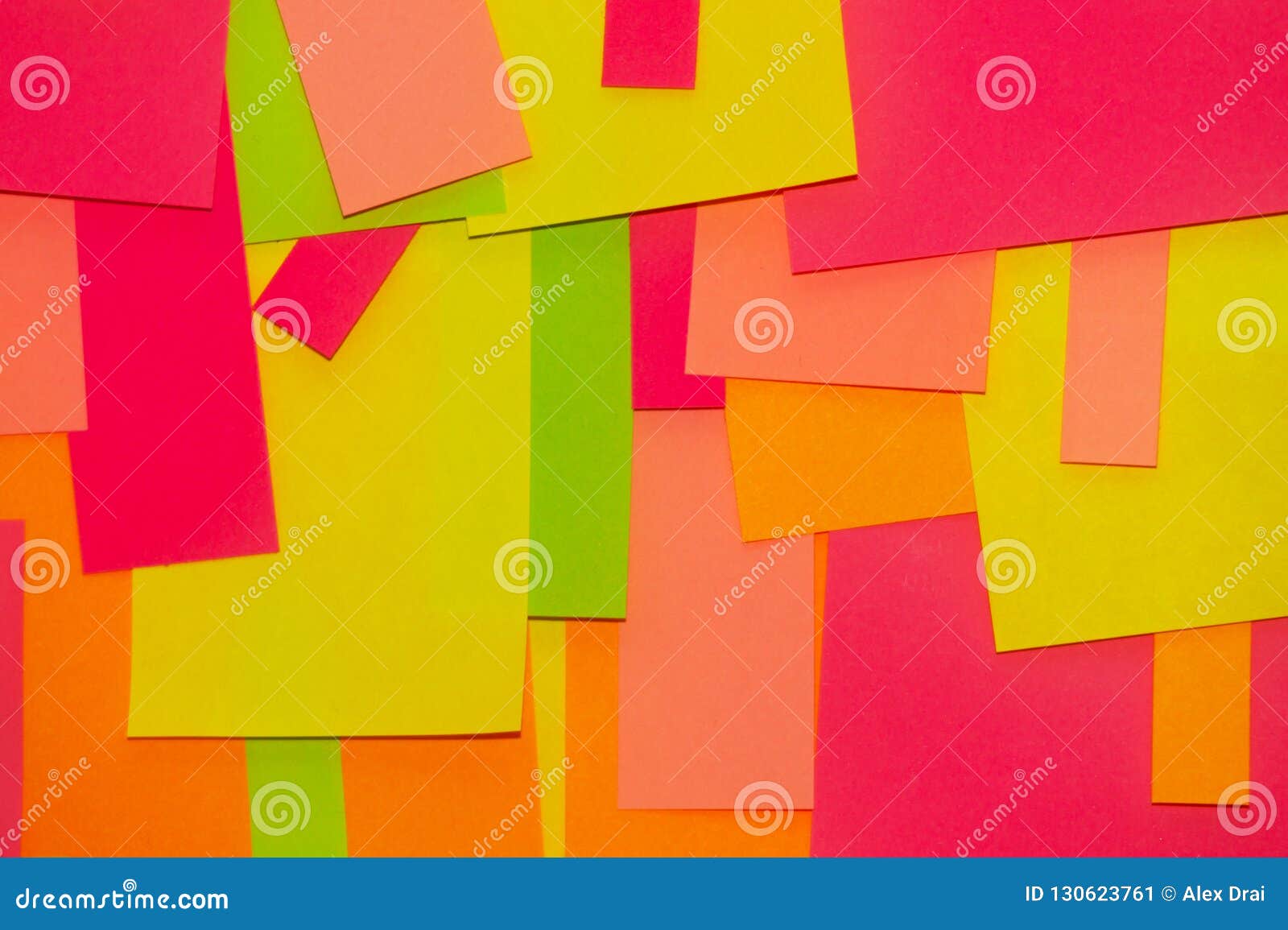 Bright Hue Multi-colored Stickers on the Office White Board ...