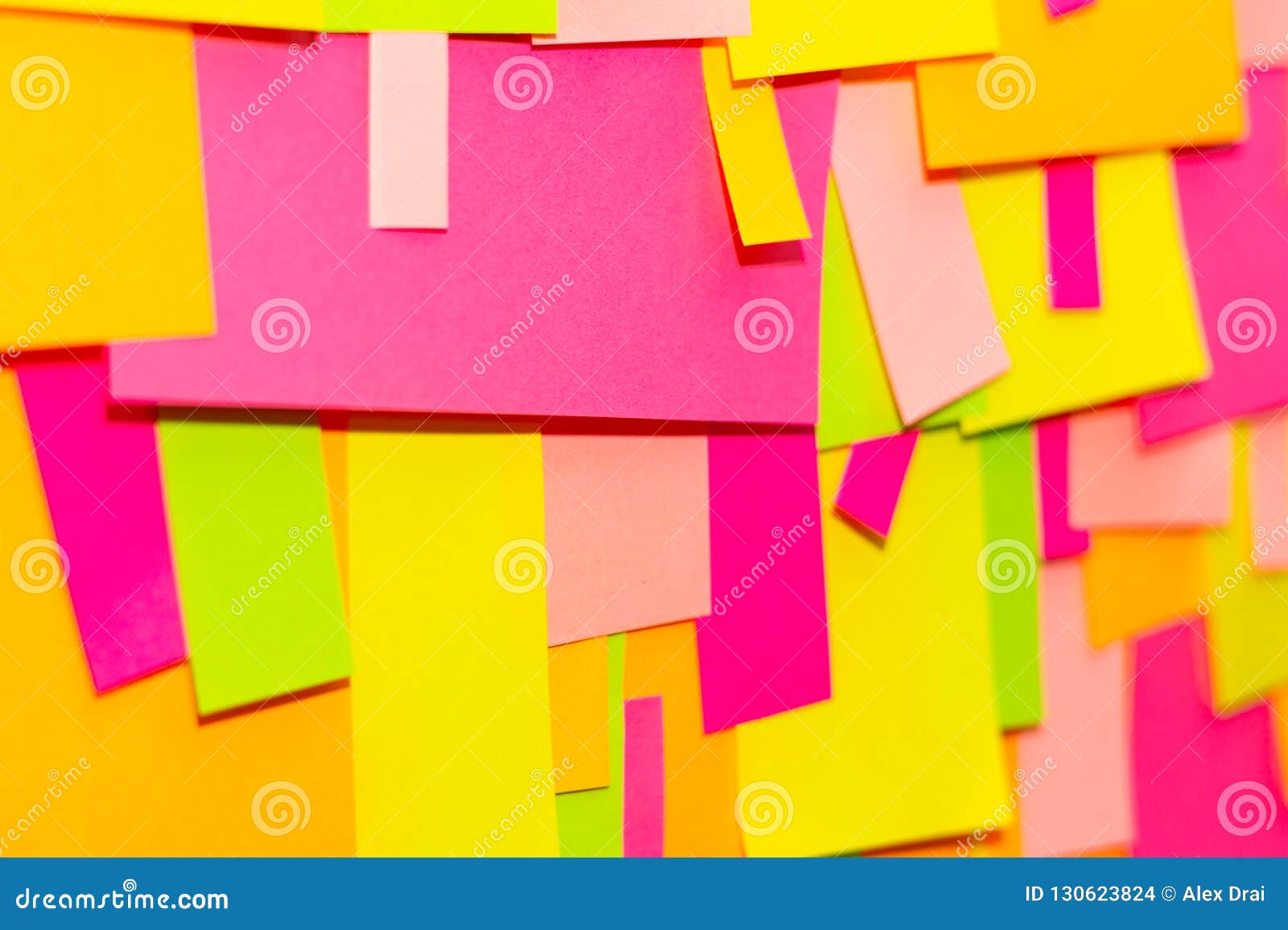 Bright Hue Multi-colored Stickers on the Office White Board ...