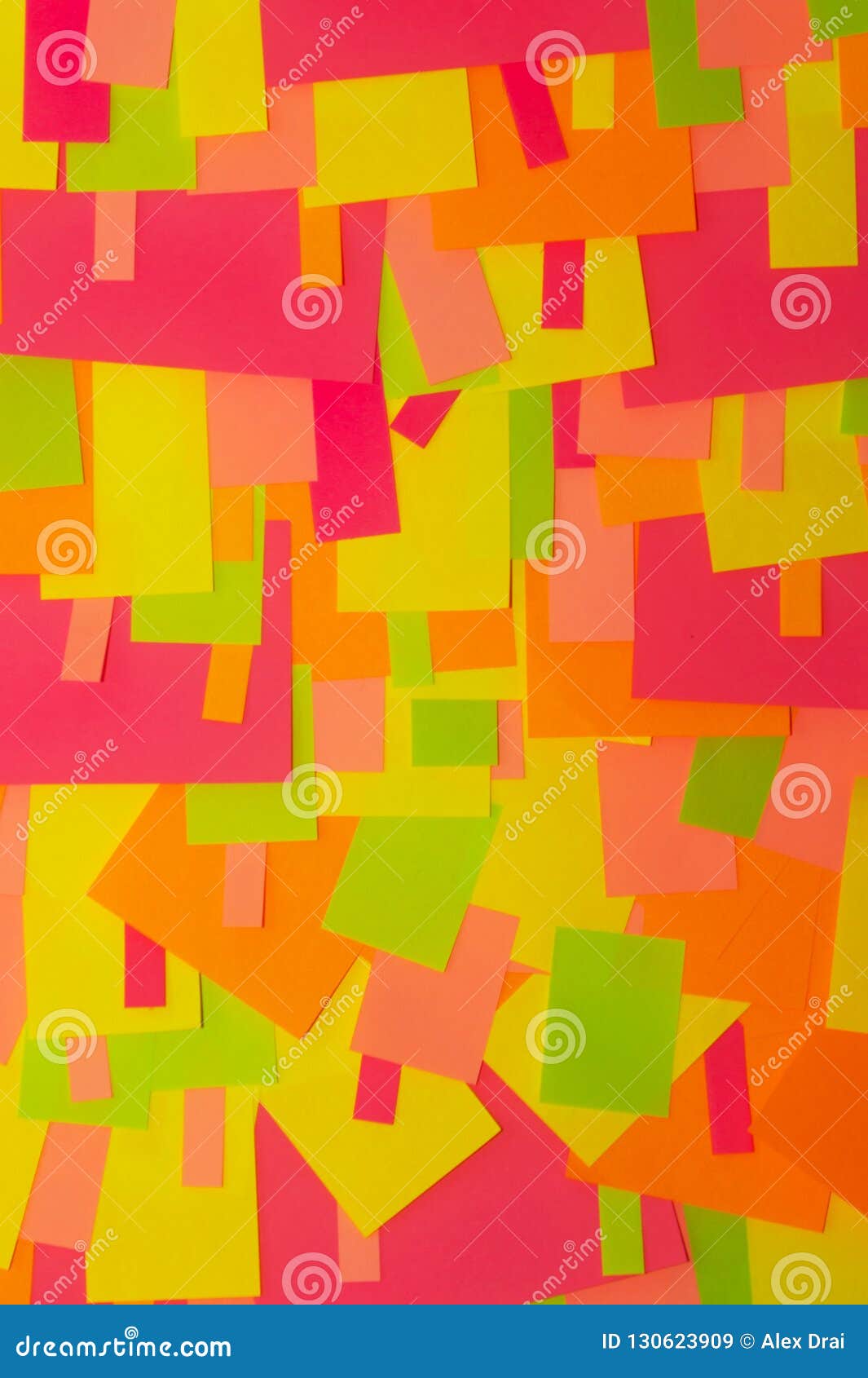 Bright Hue Multi-colored Stickers on the Office White Board ...