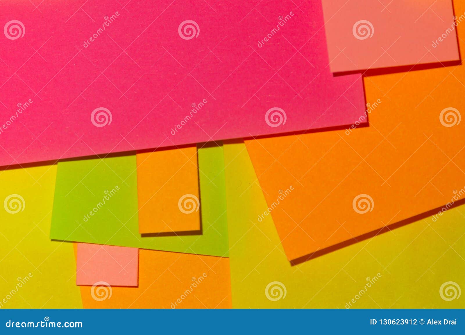 Bright Hue Multi-colored Stickers on the Office White Board ...