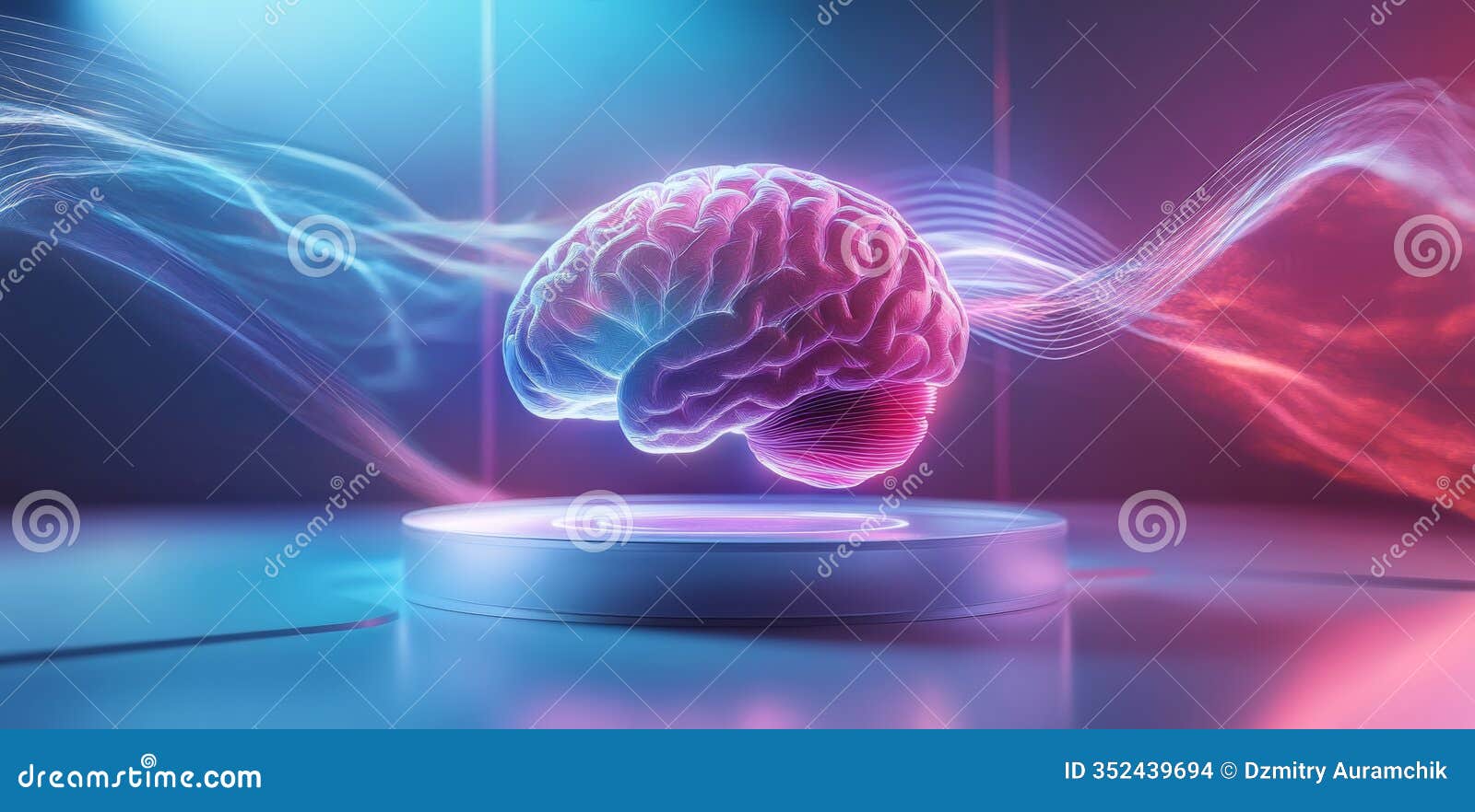 A Bright Human Brain in the Darkness, Representing the Concept of ...