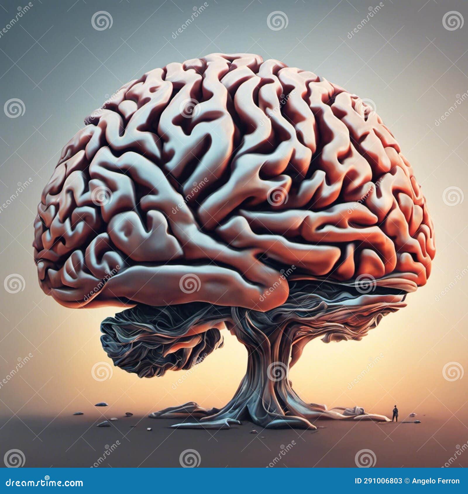 Bright Human Brain Illuminated in a Dark Environment- Stock ...