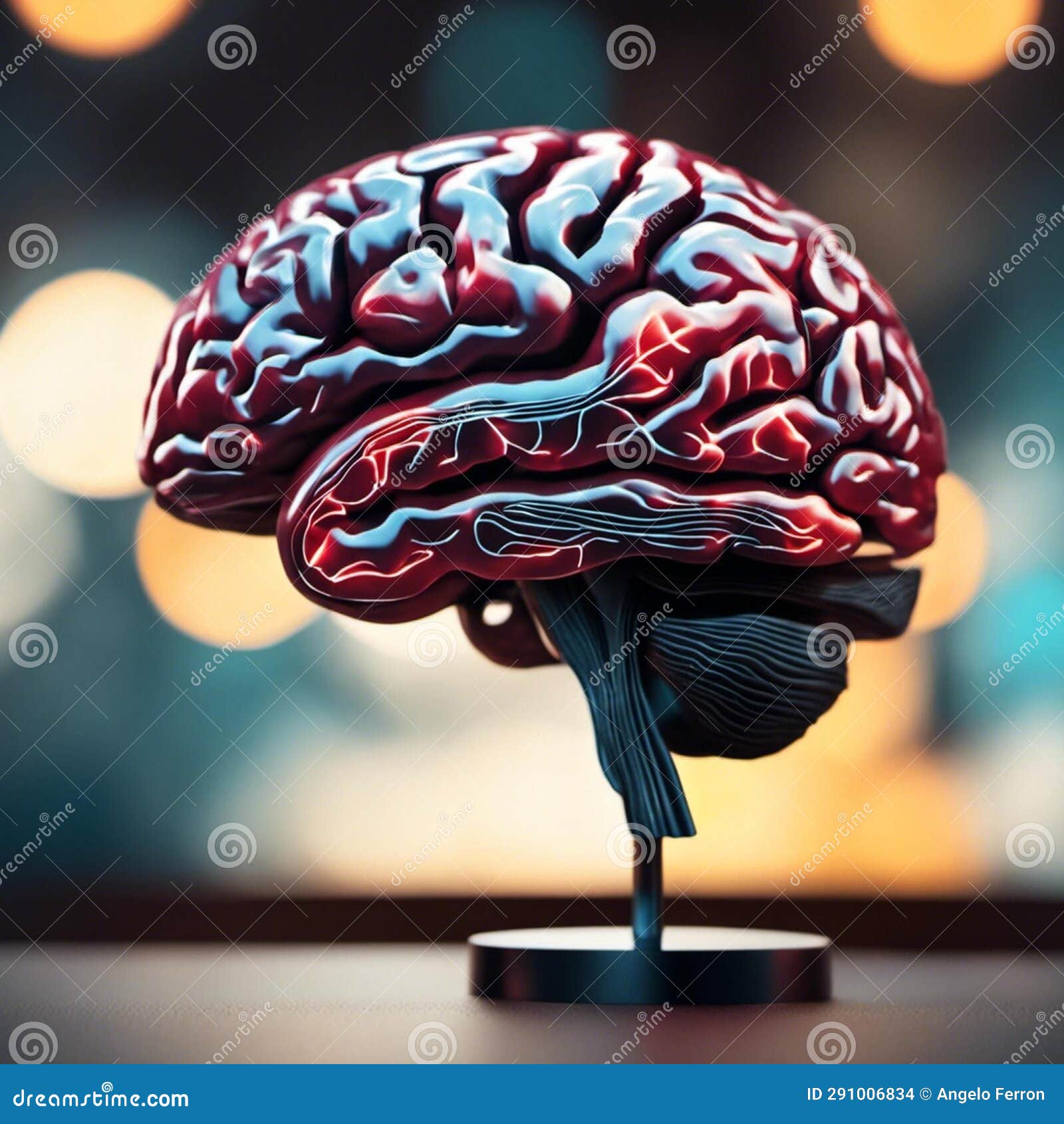 Bright Human Brain Illuminated in a Dark Environment- Stock ...