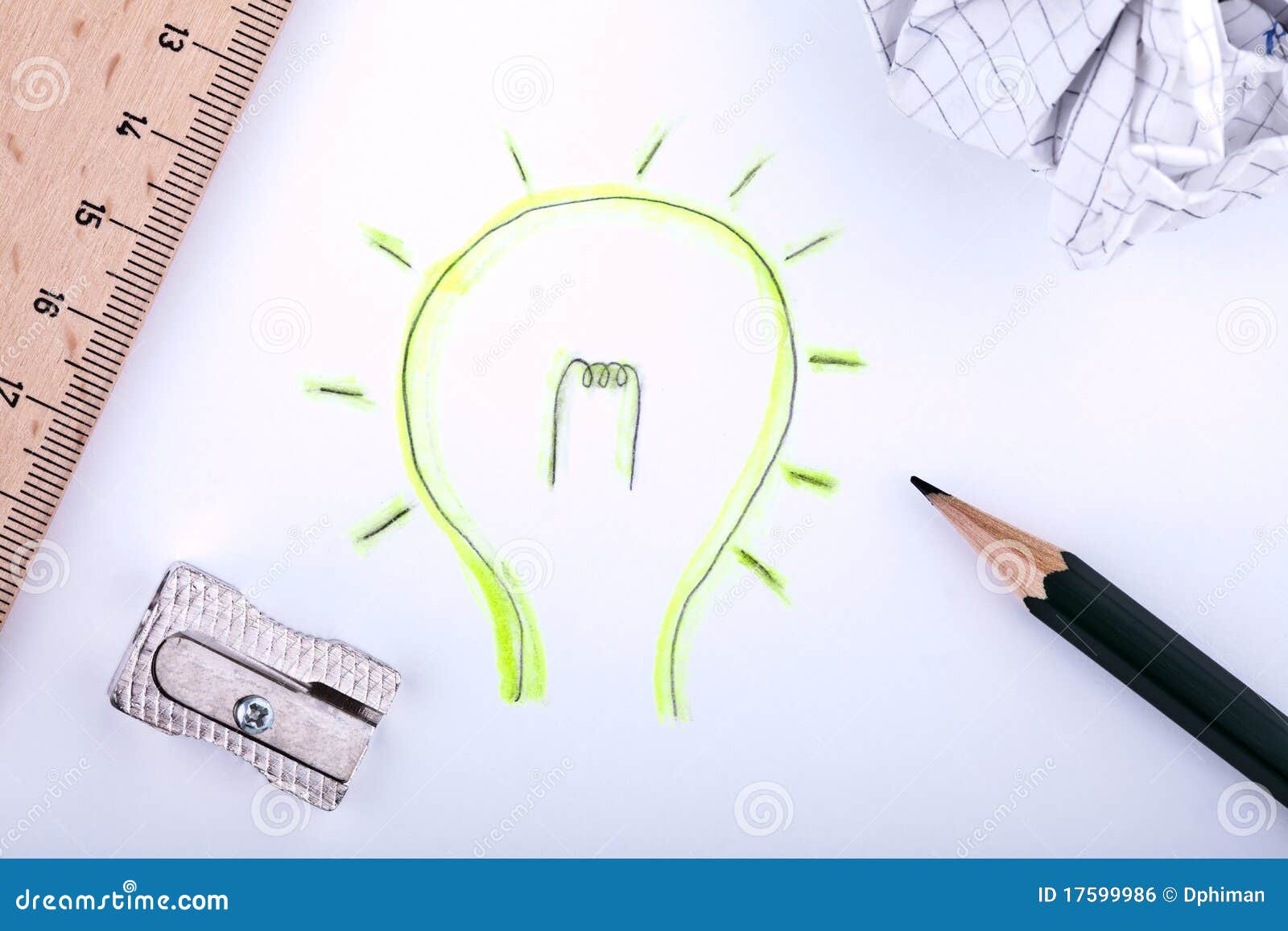 Bright Idea stock photo. Image of business, drawing, graphic - 17599986