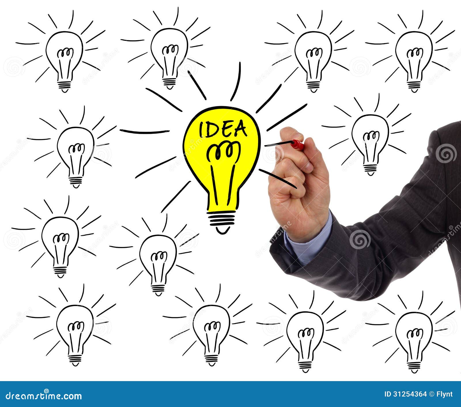 Bright idea stock photo. Image of ideas, breaking, drawing - 31254364
