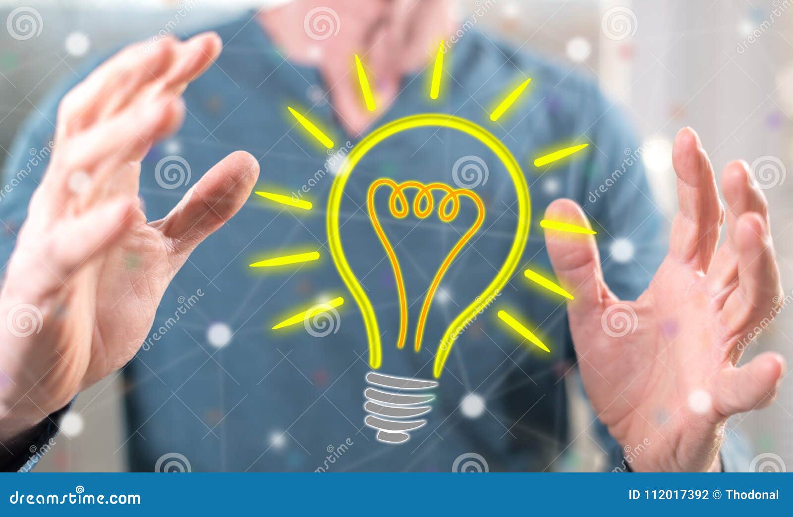 Concept of bright idea stock photo. Image of hand, innovation - 112017392