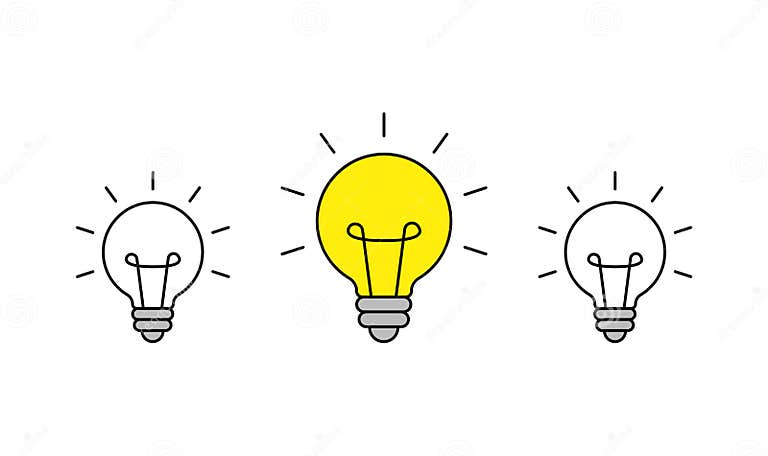 Bright Idea Icon. Bulb Icon. Brainstorming. Creativity. Idea. Vector ...