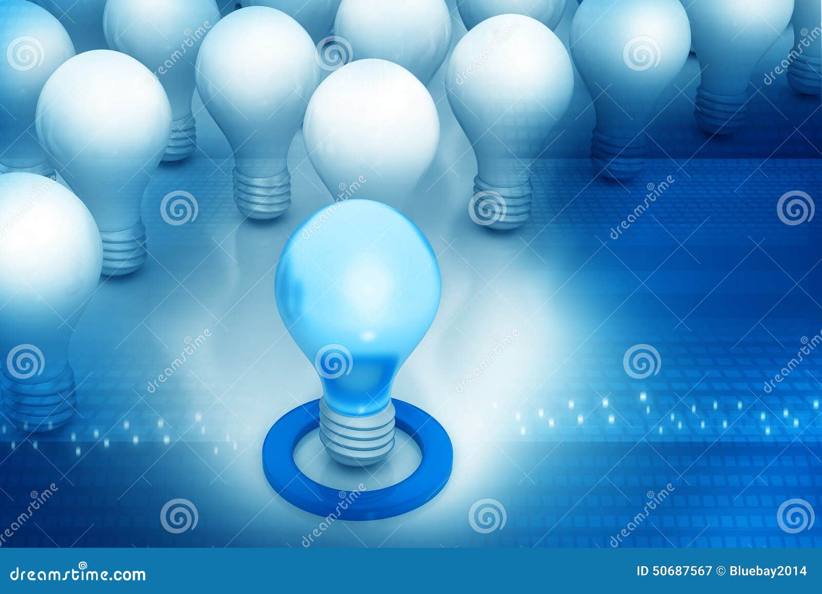 Bright Idea or Leadership Concept Stock Illustration - Illustration of ...