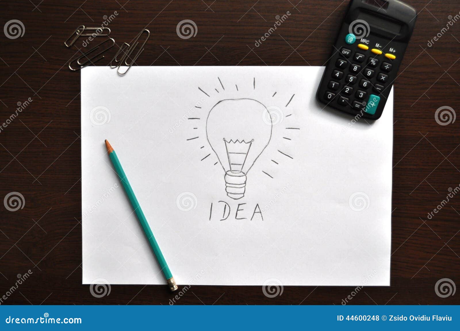 Bright Idea stock photo. Image of drawing, education - 44600248