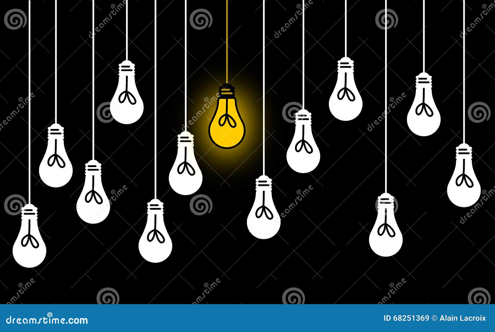 Bright idea stock illustration. Illustration of learning - 68251369