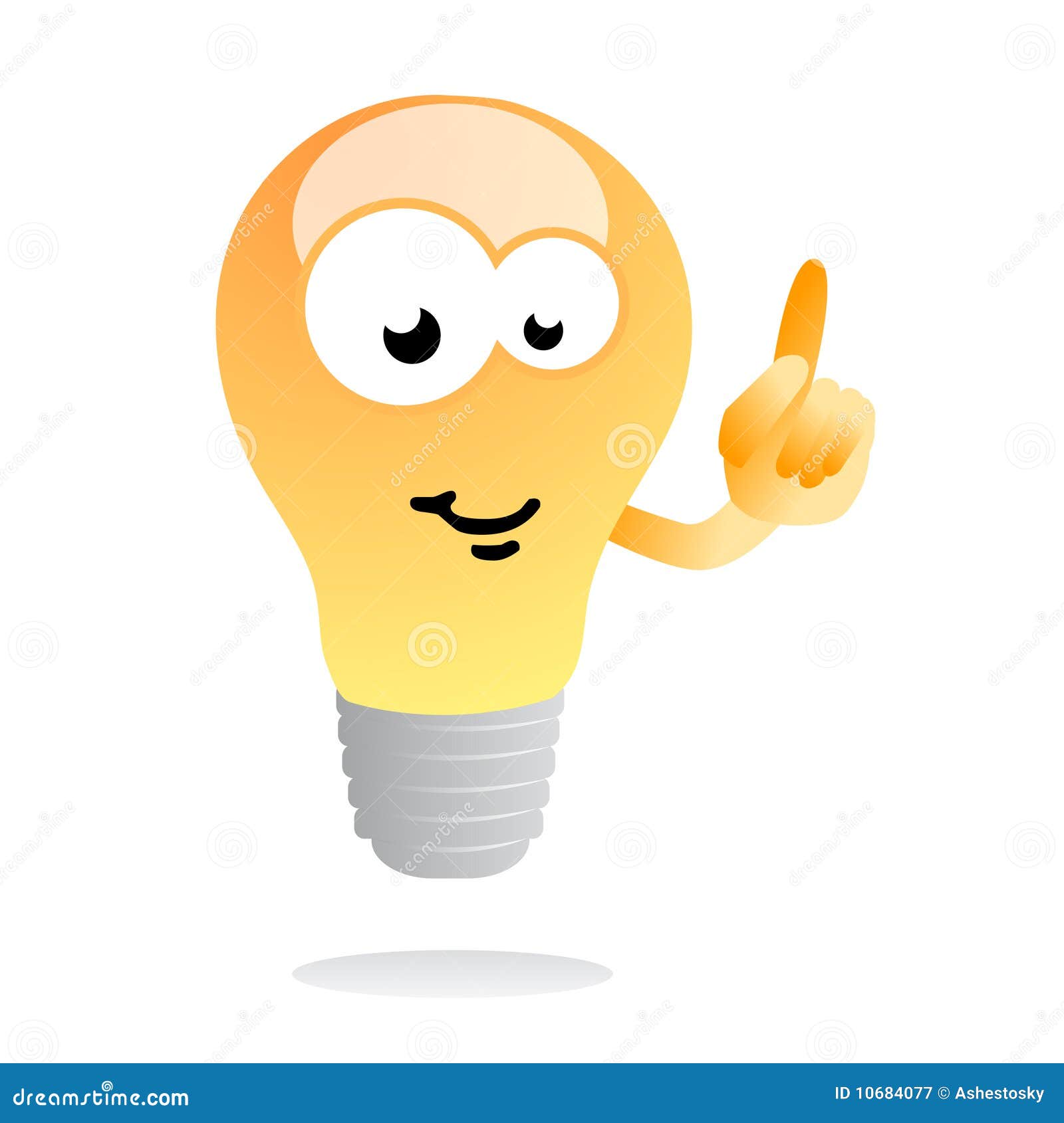 Bright Idea Light Bulb Mascot Stock Vector - Illustration of ...