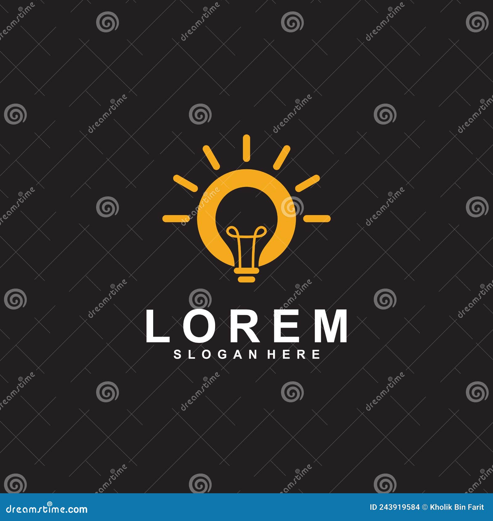 Bright Idea Logo Vector Design Template Stock Vector - Illustration of ...