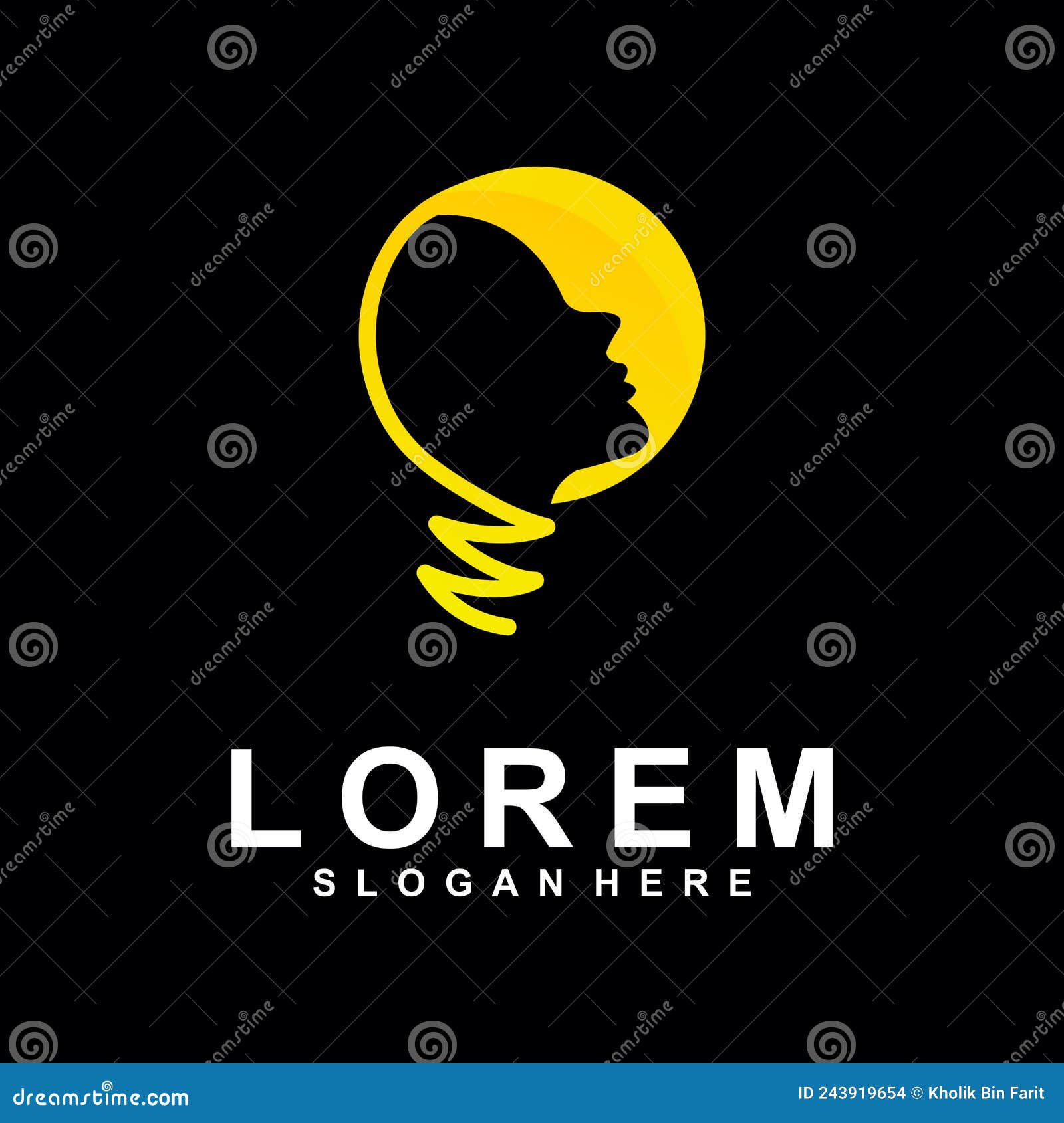 Bright Idea Logo Vector Design Template Stock Vector - Illustration of ...