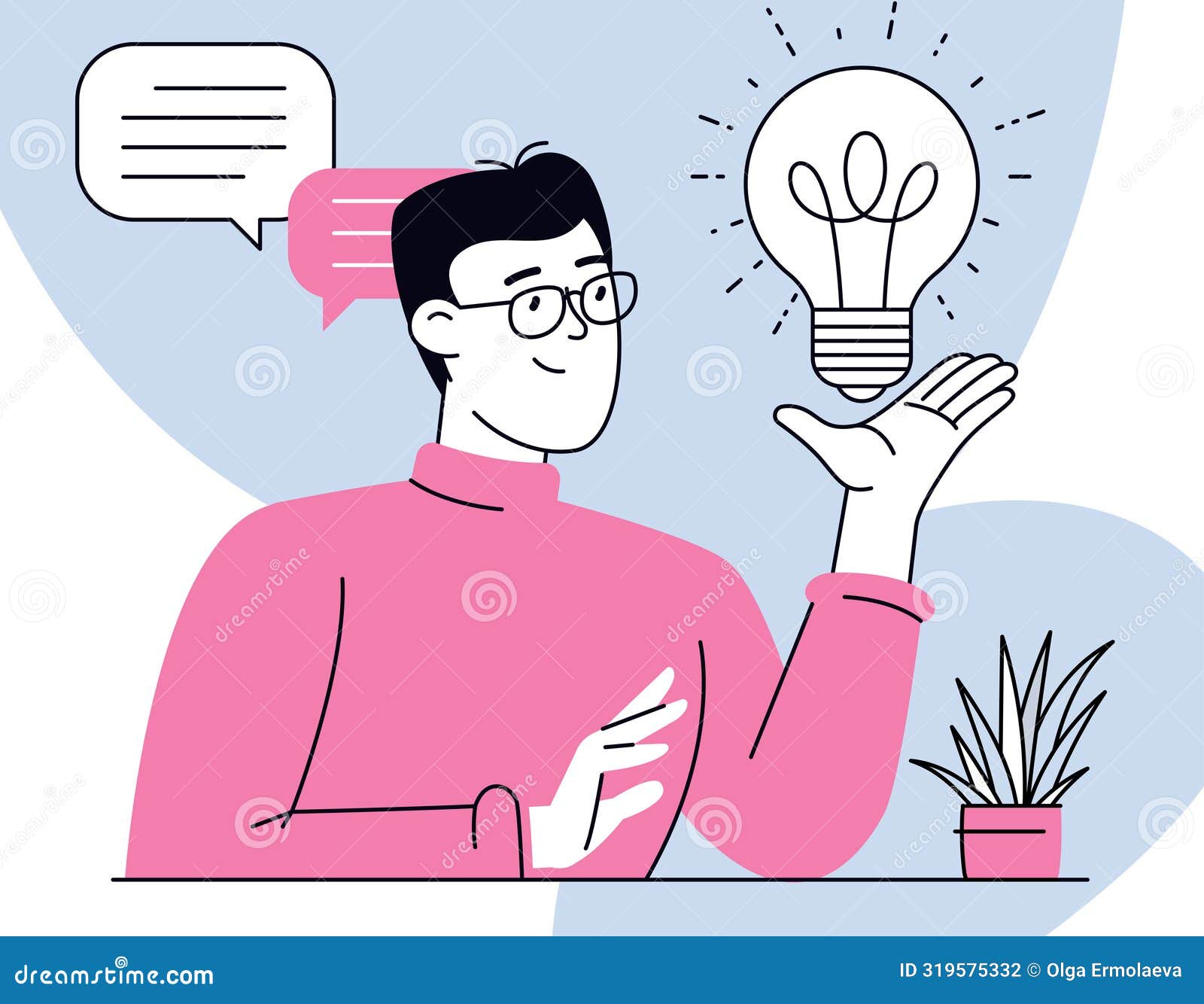 Bright Idea, Strategy Plan and Business Solution Stock Vector ...
