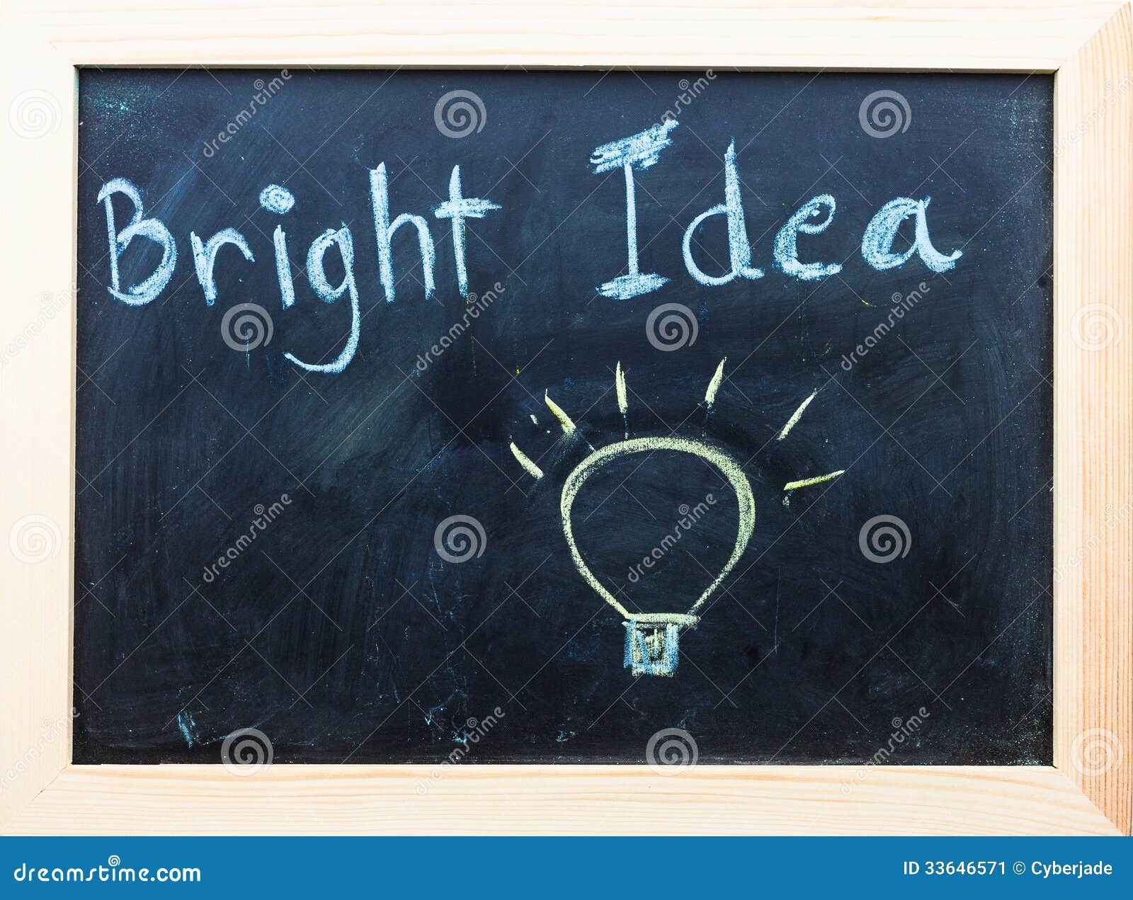 Bright Idea stock image. Image of lime, chalkboard, chalk - 33646571