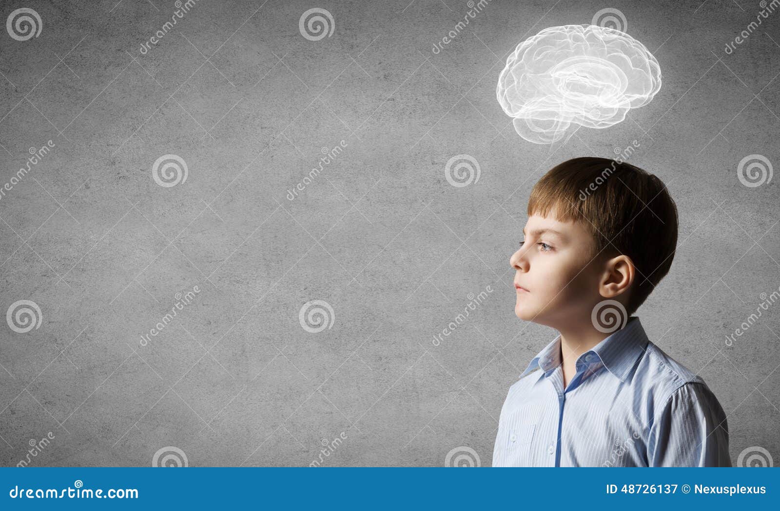 Bright idea stock image. Image of face, concentration - 48726137