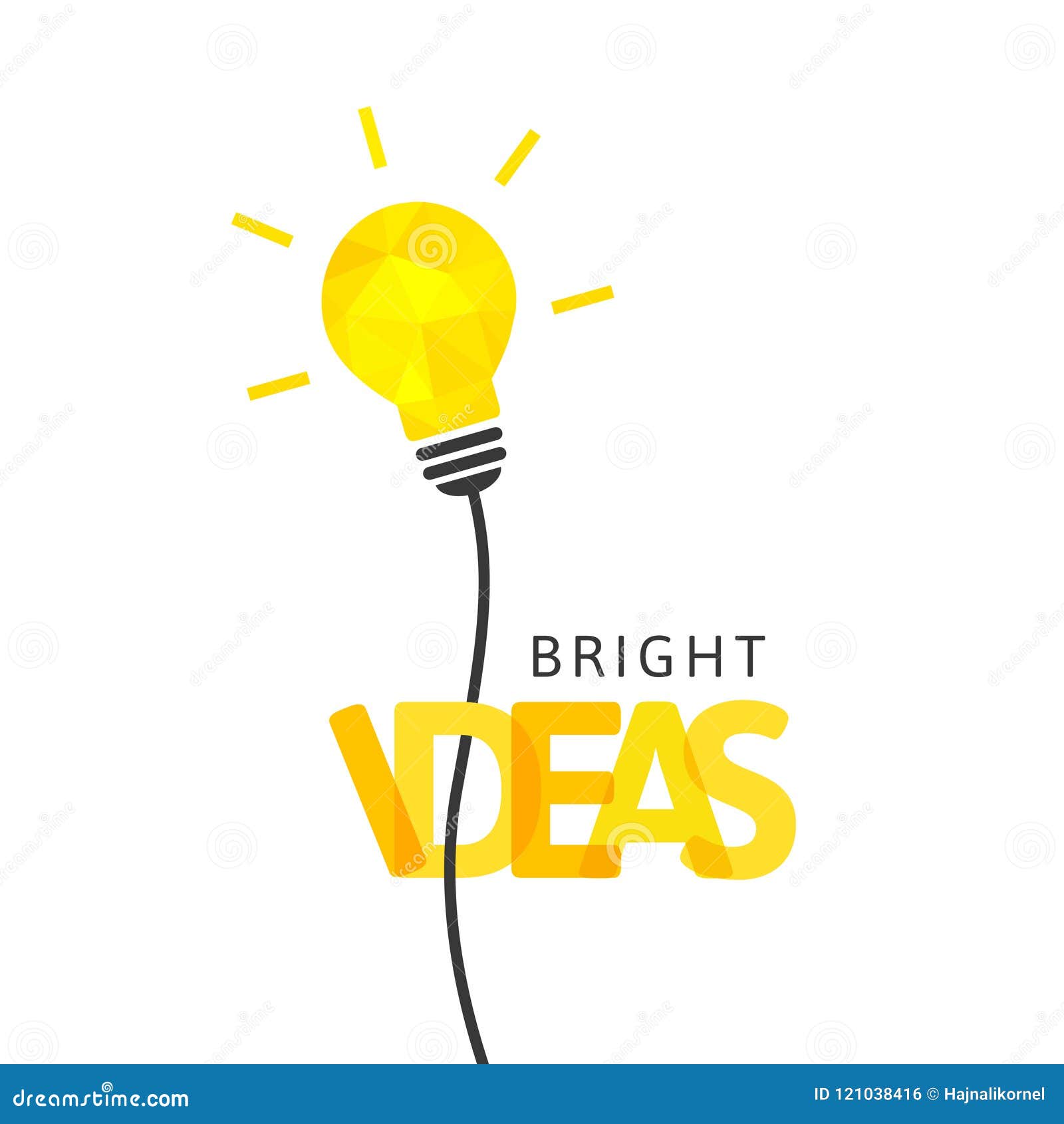 Bright ideas concept stock vector. Illustration of business - 121038416