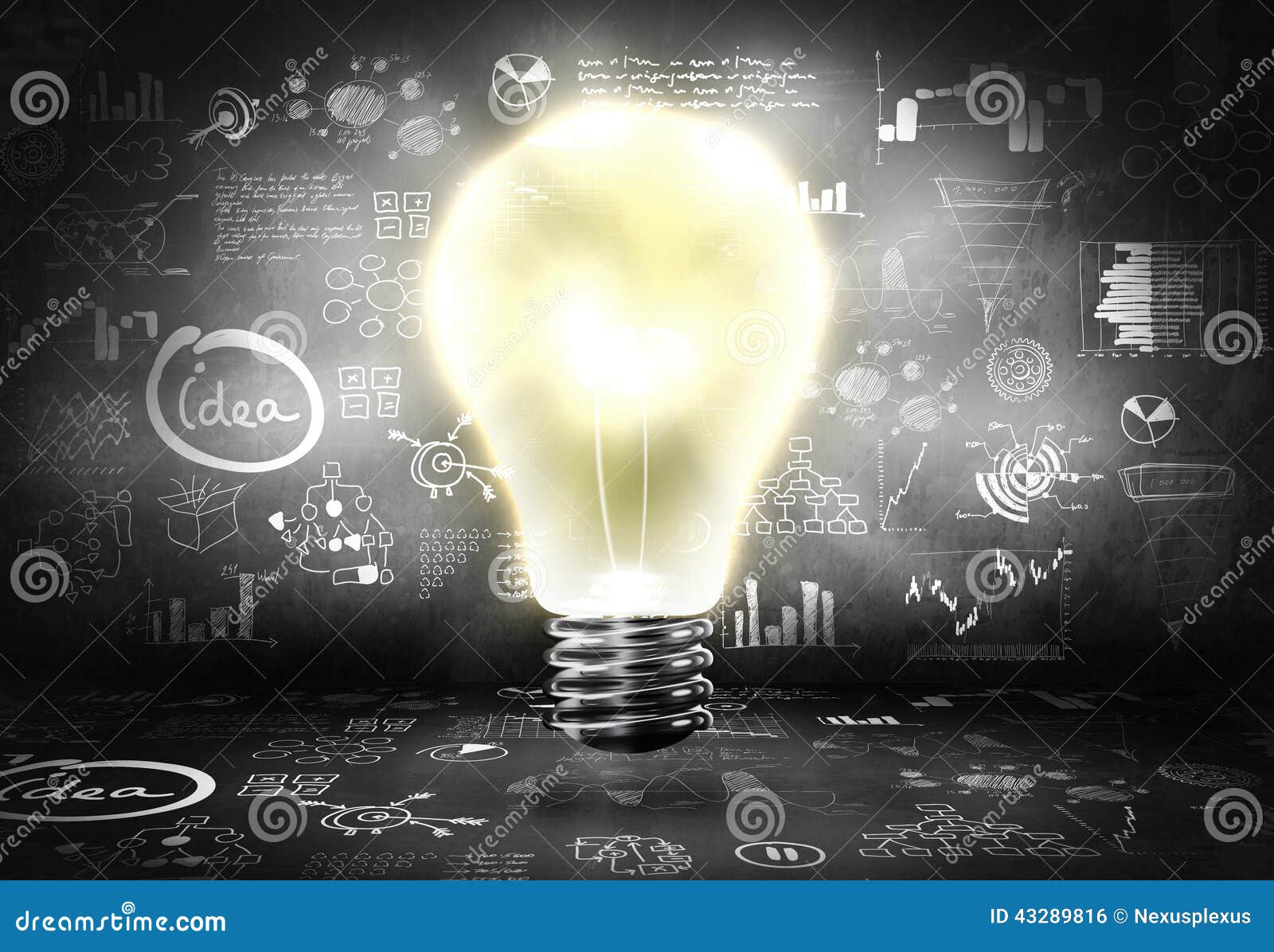 Bright ideas stock photo. Image of idea, concept, bulb - 43289816