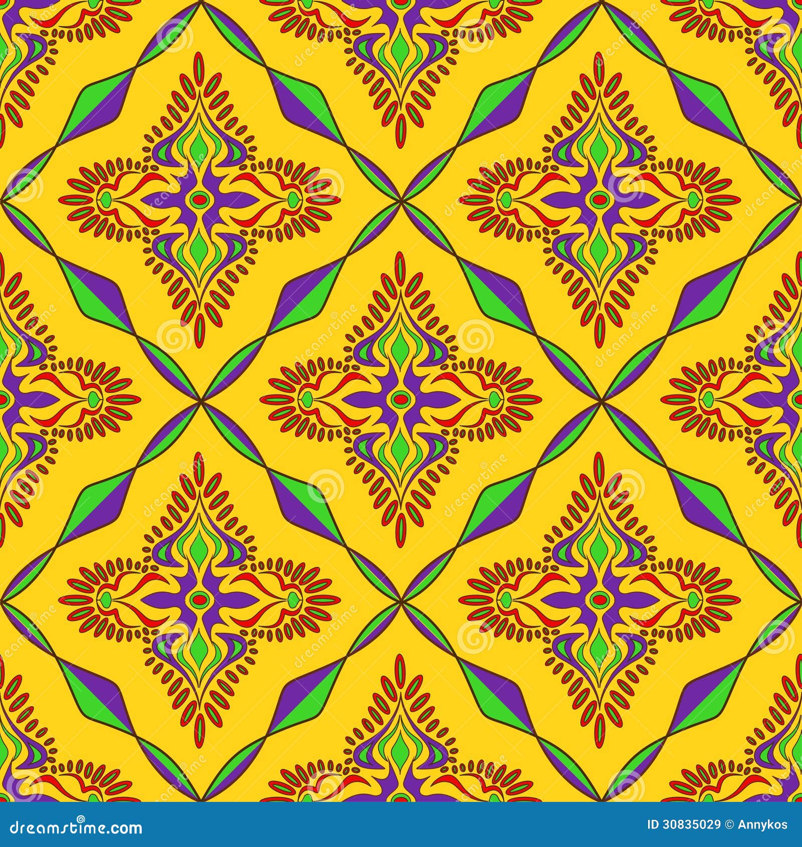 Bright Indian Seamless Pattern Stock Vector - Illustration of fabric ...