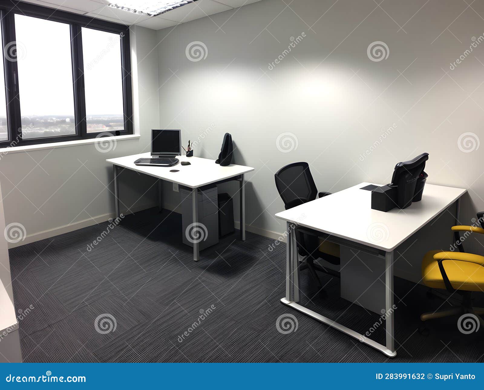 Bright Indoor Interior Mini Work Office Environment Design Stock ...