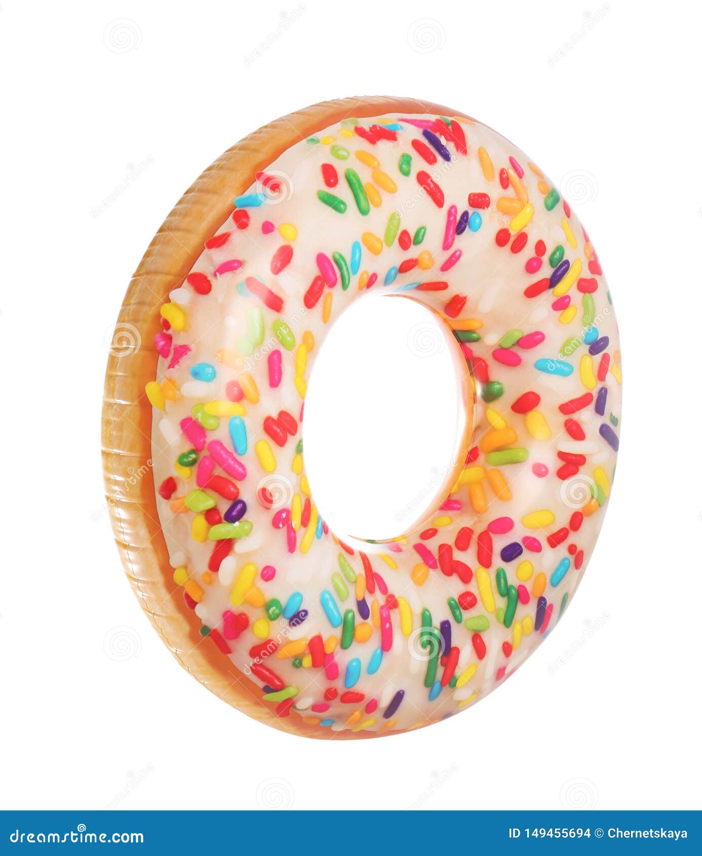 Bright Inflatable Donut Ring Isolated Stock Photo - Image of cute ...